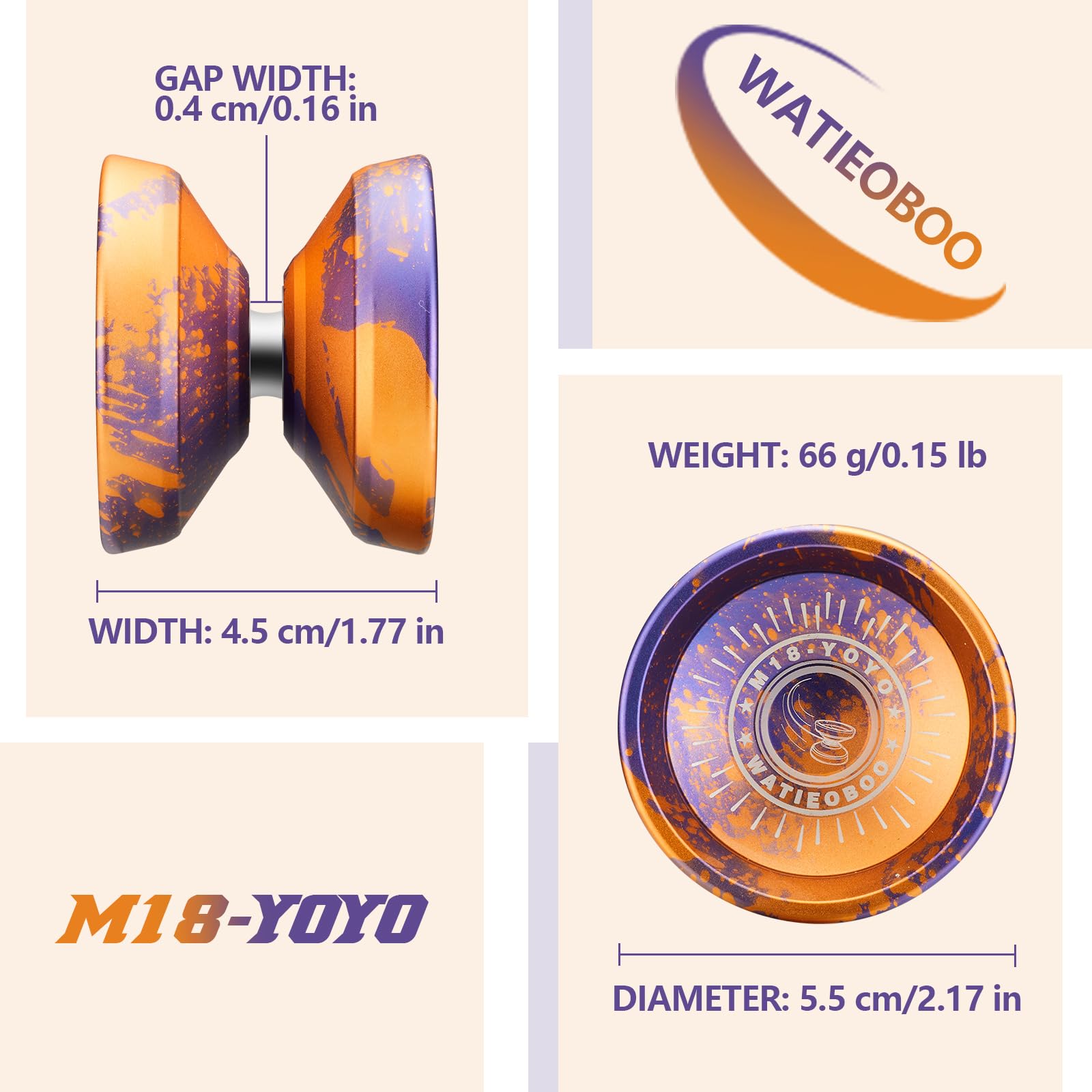 Snapklik.com : WATIEOBOO M18 Responsive Yoyo Professional, Responsive ...