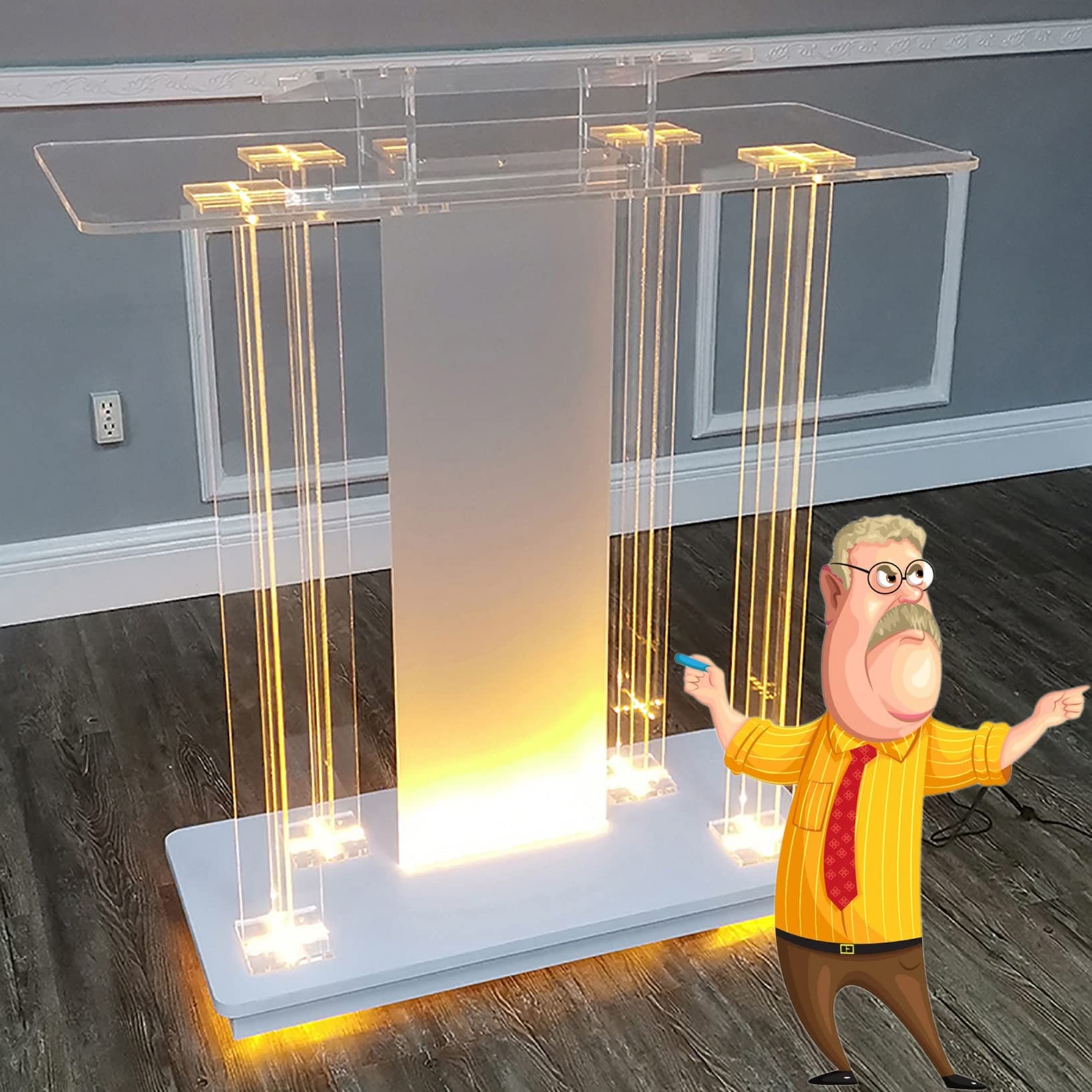 Buy Podium Presentation Lectern Stand, Pulpits For Churches, Tempered ...