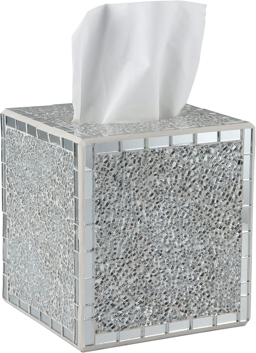 Amazon.com: MDLUU Mosaic Glass Tissue Box Holder, Decorative Tissue Box ...