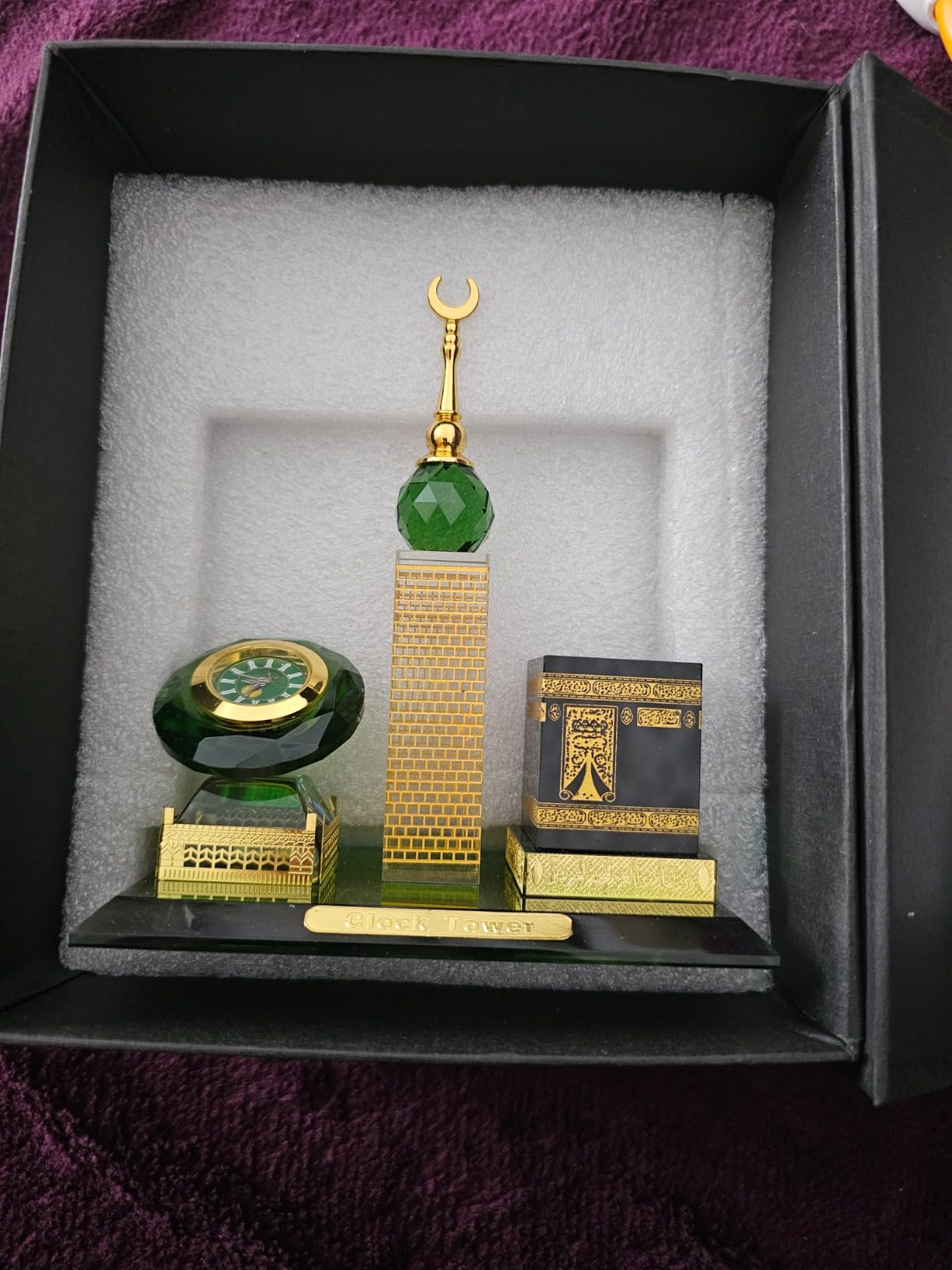 Pssopp Muslim Crafts Model Muslim Kaaba Clock Tower Model Islamic Table ...