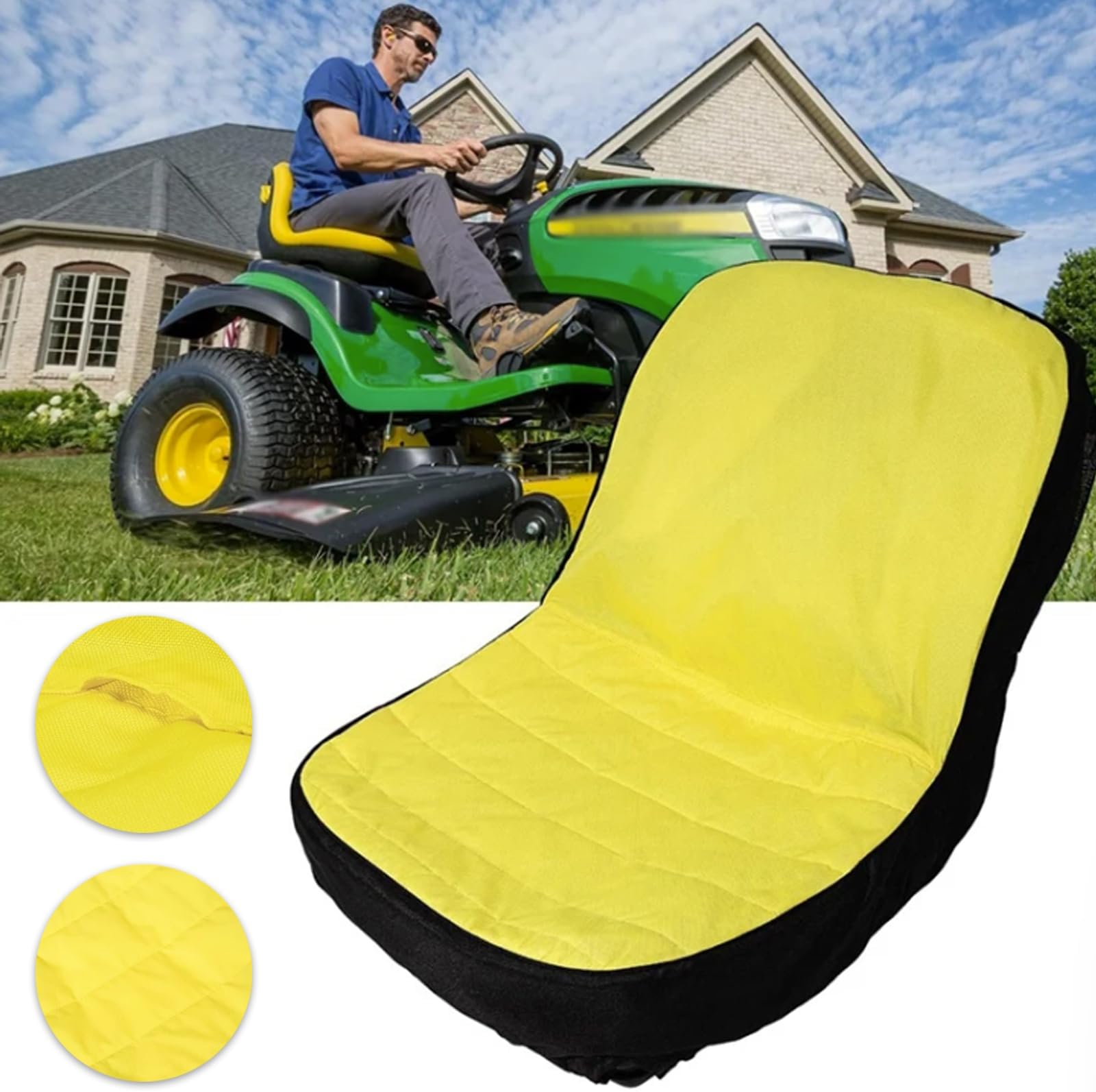 Riding Lawn Mower Seat Cover, 600D Polyester Oxford Tractor Seat Cover ...