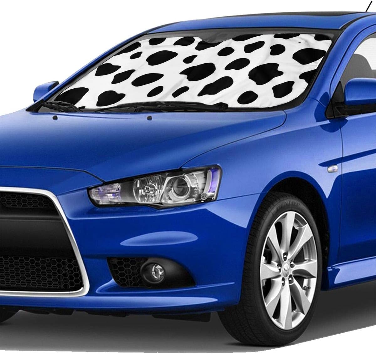 Amazon.com: Windshield Sun Shade Cow Spots Image,Foldable Sun Shield ...