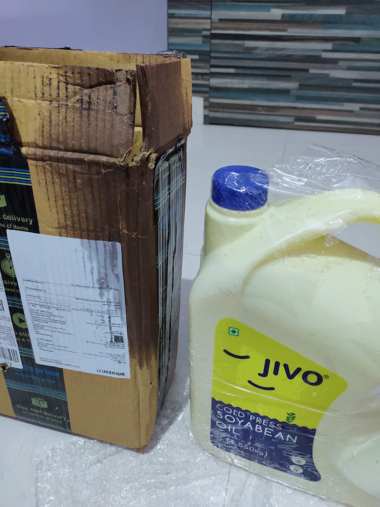 JIVO Cold Press Soyabean Oil Healthiest Cooking Oil 5 LTR (Pack of 1 ...