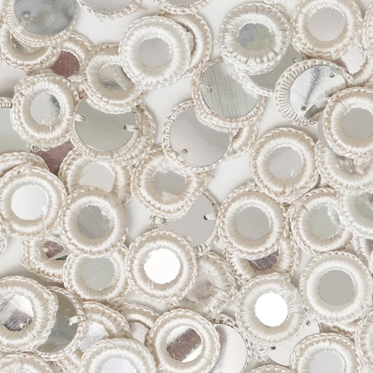 Amazon.com: EmbroideryMaterial Round Crochet Mirror Applique, Craft ...