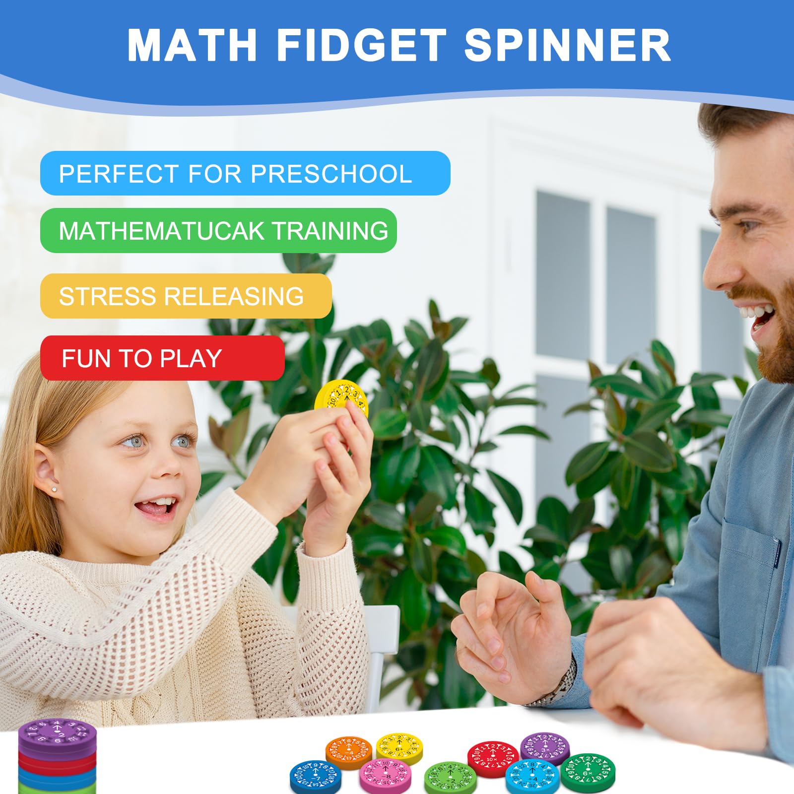 Math Fidget Spinners, Math Fidget Toys, Multiply Multiplication Math ...