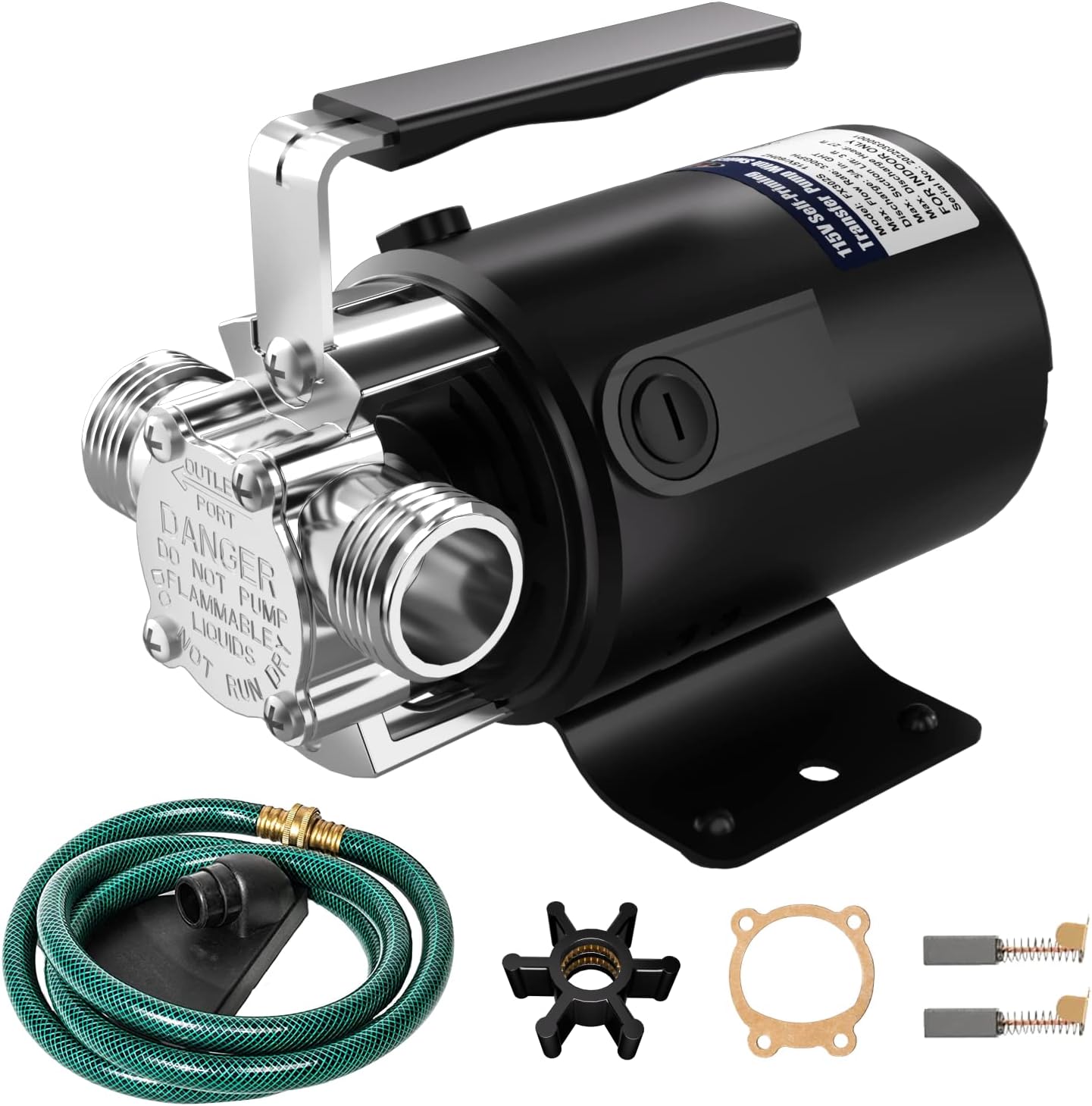 12V Water Pump, 1/10 HP 330GPH Water Transfer Pump, Portable Electric ...