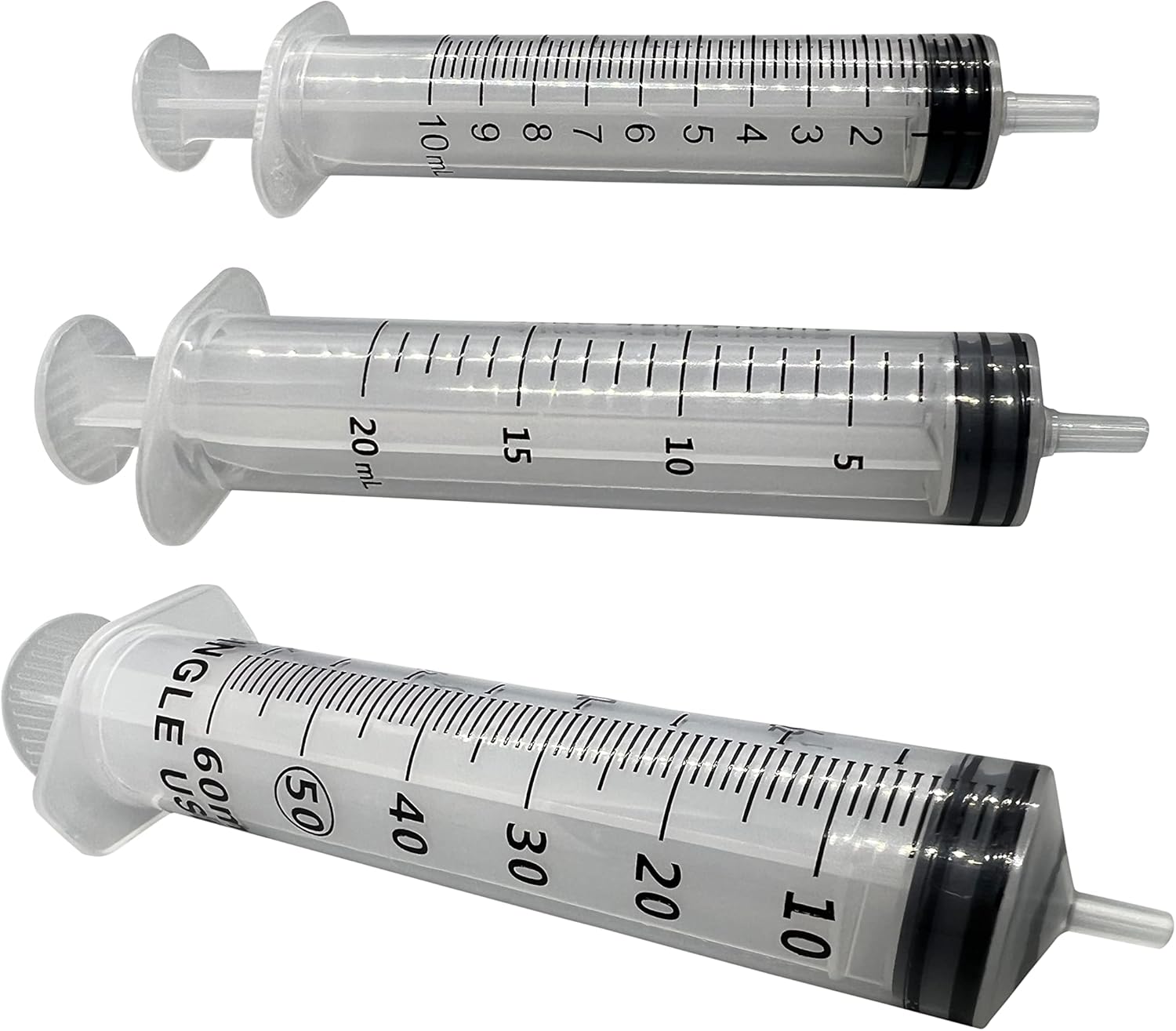 Amazon.com: Endure Disposable Luer Slip Syringe KIT, 10ml, 20ml & 60ml ...