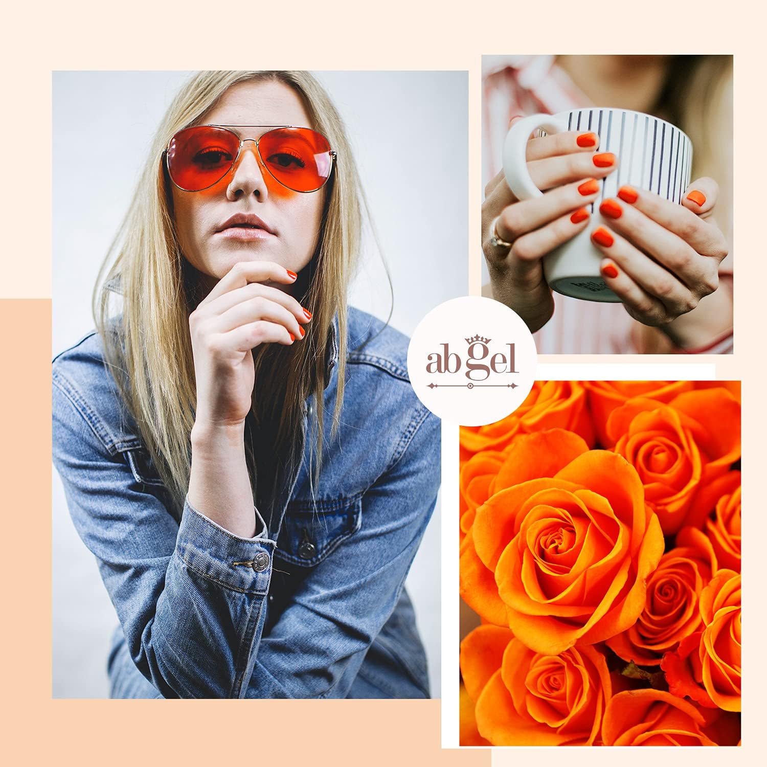 ab Gel Nail Polish,1Pcs 15ml Neon Orange Gel Polish Soak Off UV LED ...