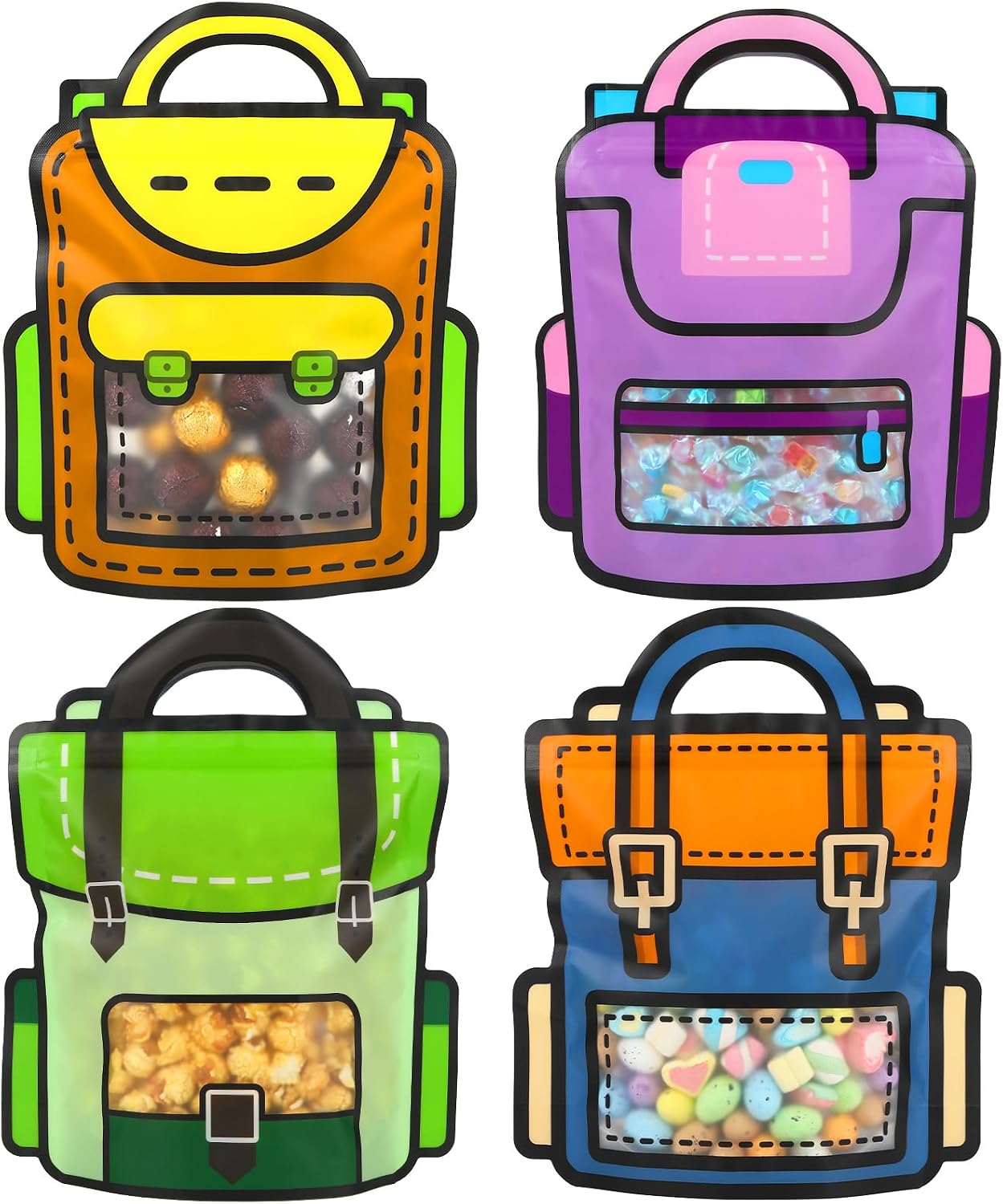 Amazon.com: SEPGLITTER 32 Pack Cartoon Backpack Goodie Bags 4 Styles ...