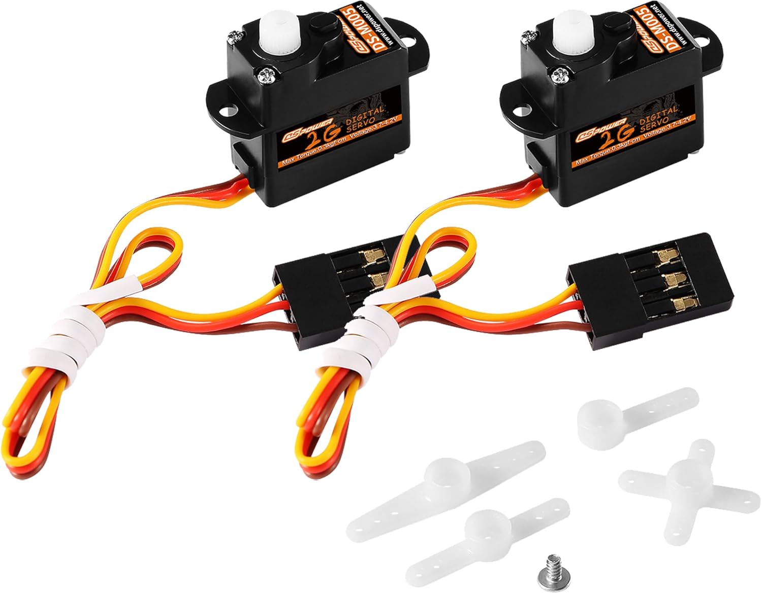 Amazon.com: DSPOWER 2PCS 2G Micro Servo Motor Mini Servo for RC Robot ...