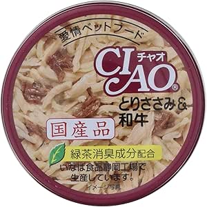 Amazon.co.jp: チャオ(CIAO)とりささみ＆和牛85g24個セット : ペット用品
