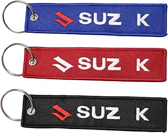 Amazon.com: HOKTI Motorcycle Key Tag Embroidered Keychain Key Ring ...