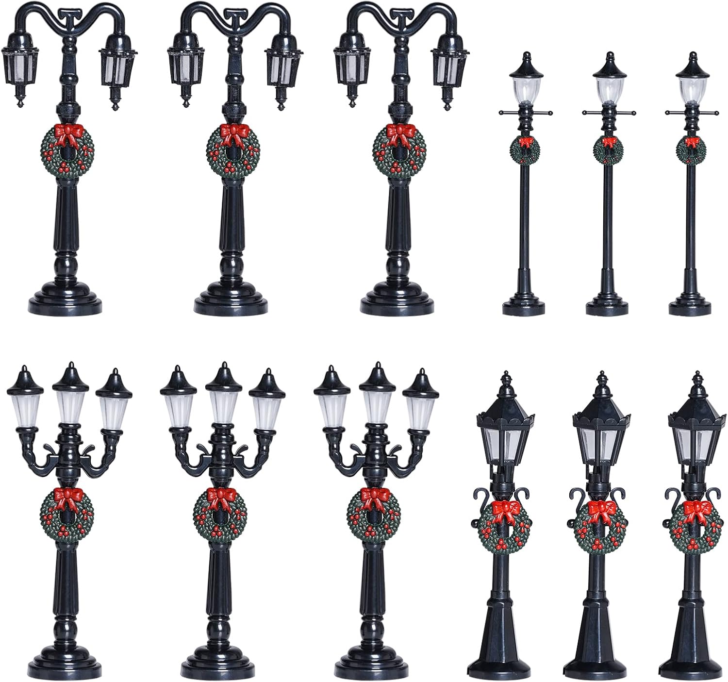 Amazon.com: mifengda 12 Pieces Christmas Mini Street Light Models ...