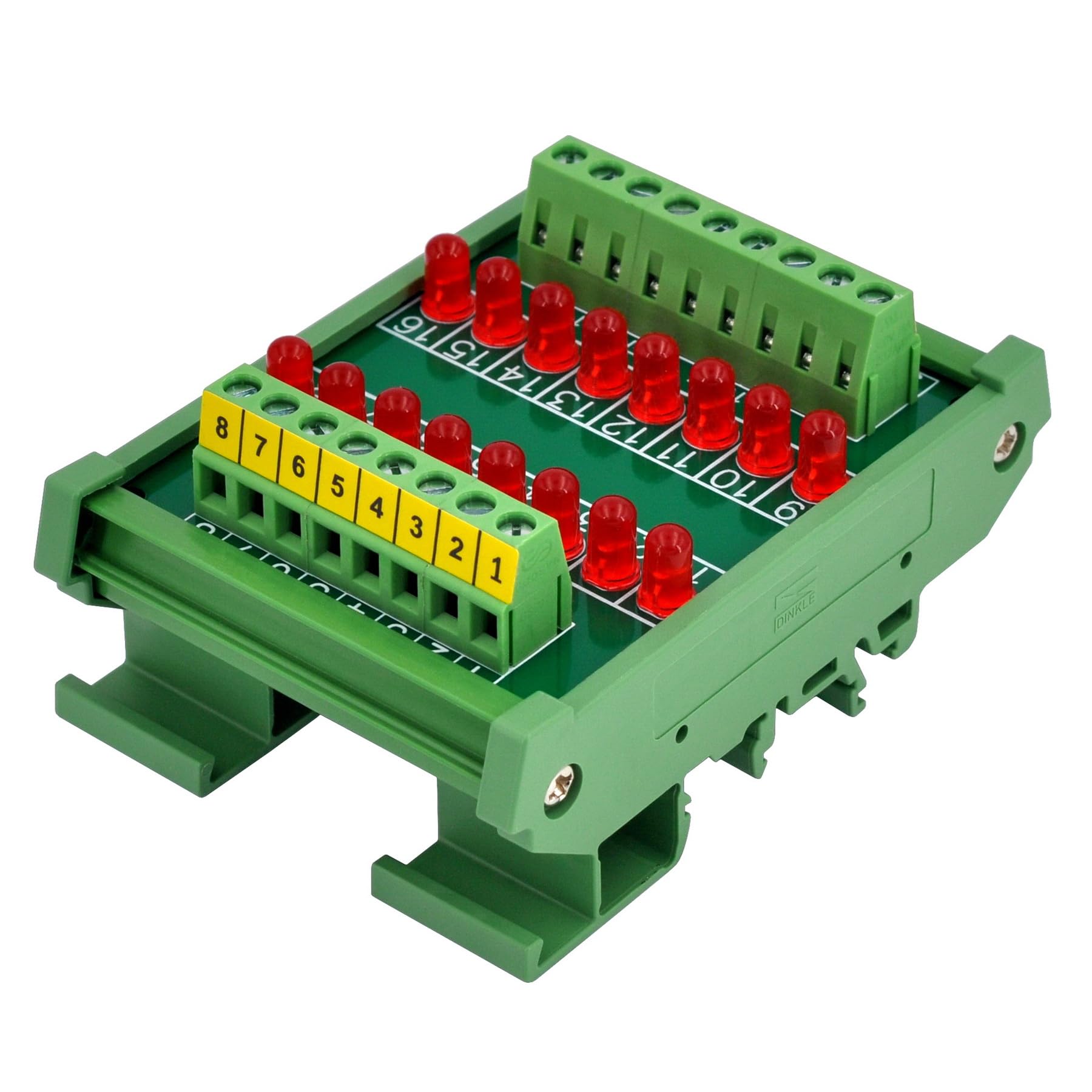 Snapklik.com : DIN Rail Mount 16 LEDs Indicator Light Module, Support ...