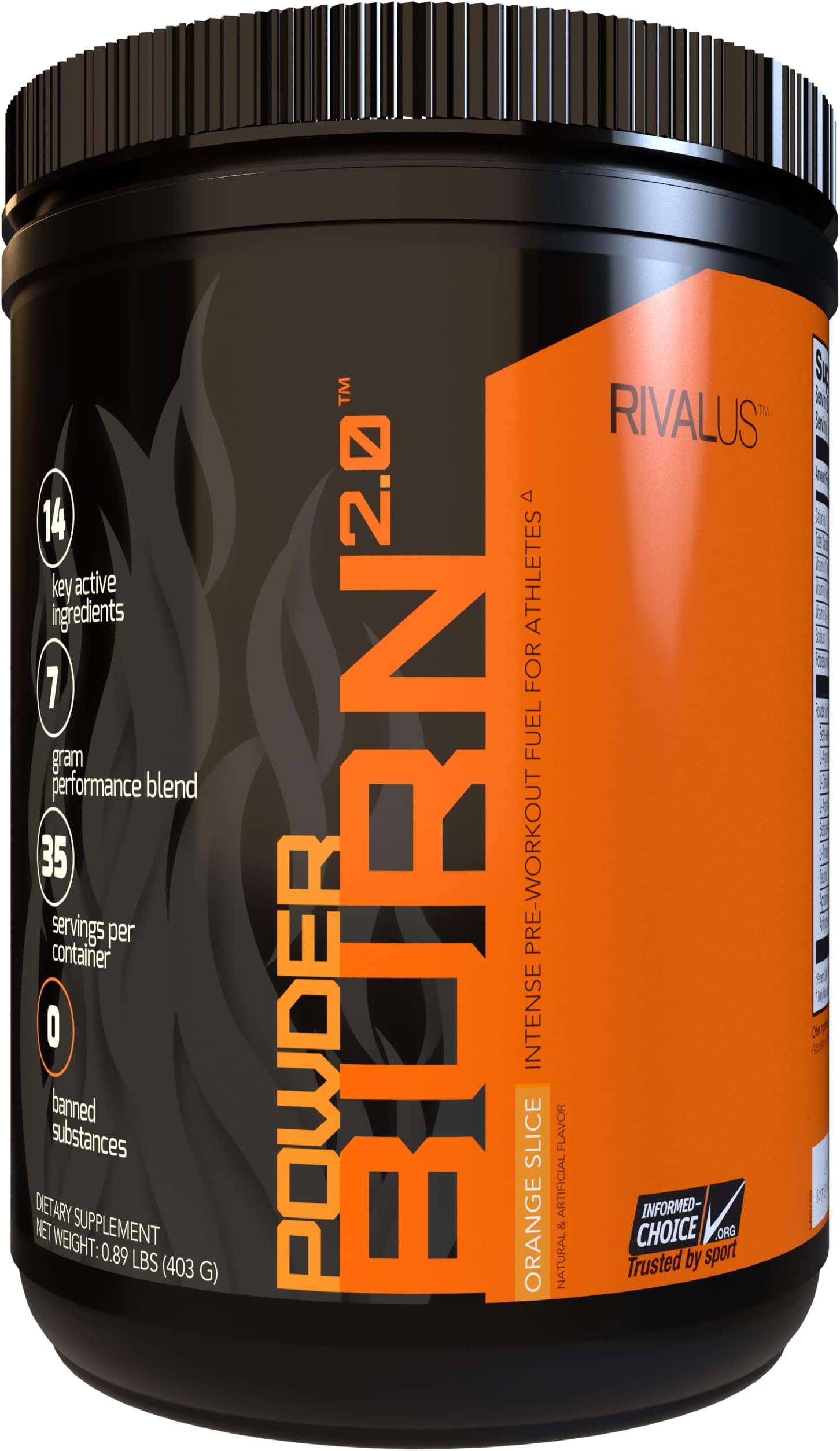Amazon.com: Powder Burn 2.0 Orange 35 Serving,14.24 Ounce : Health ...