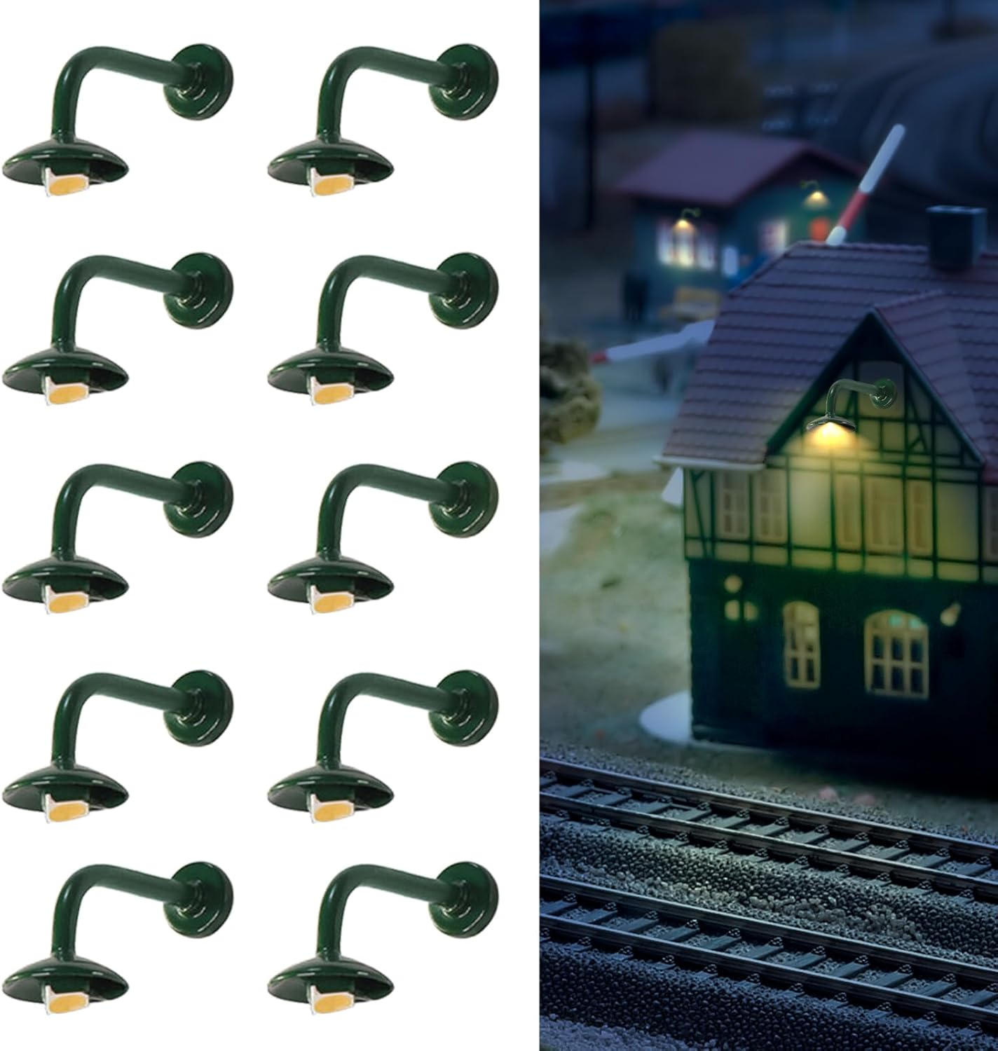 Amazon.com: 10Pcs Model Railway HO Scale 1:87 Hanging Lamp, LED Model ...