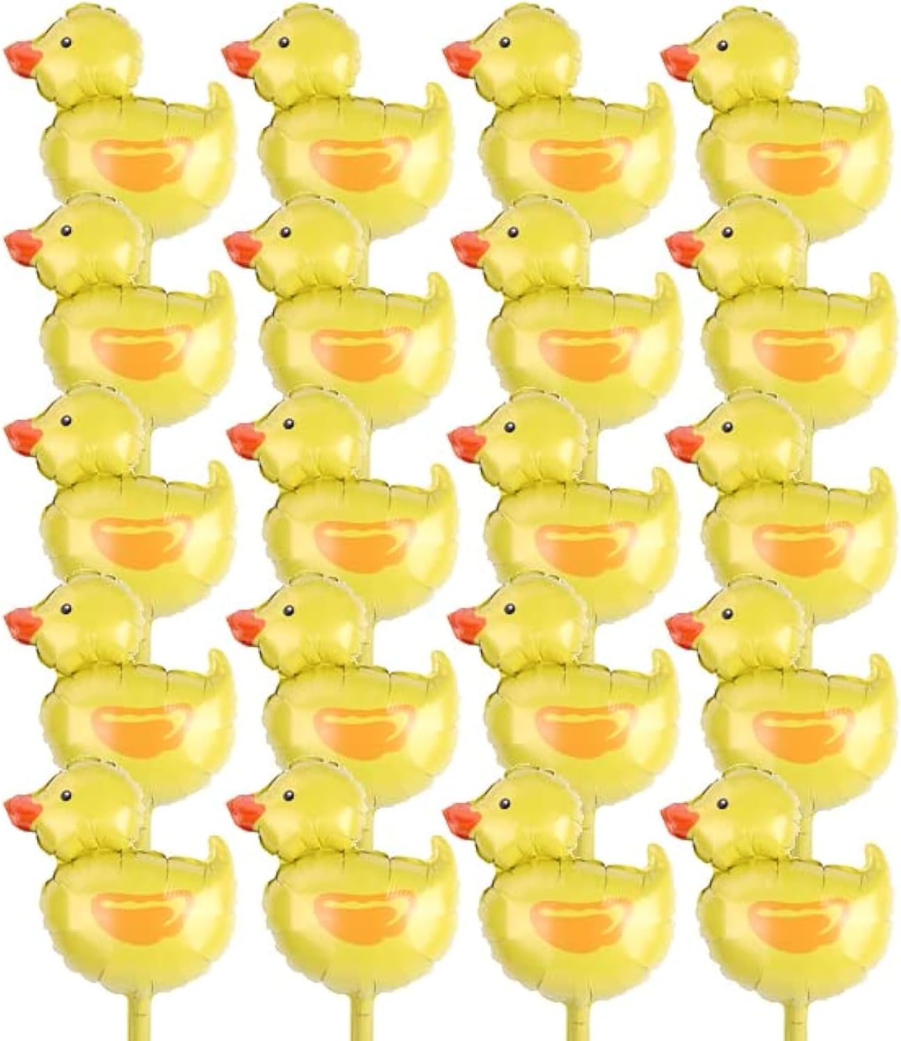 20 Pieces Mini Duck Balloon Duck Shape Foil Balloon Farm Animal Foil ...