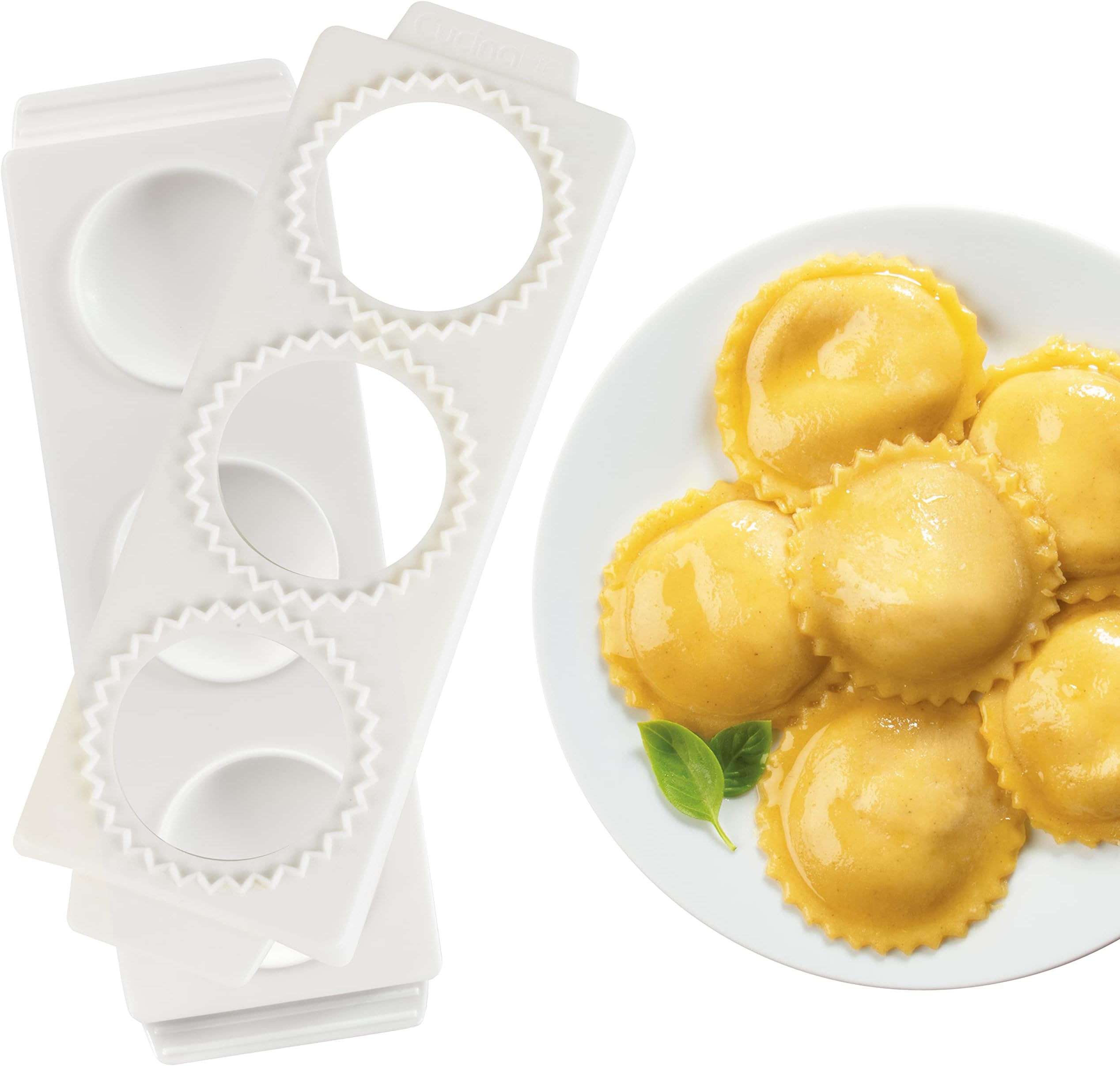Amazon.com: Jumbo Ravioli Molds - 2.5" Round- Homemade Filled Pasta ...
