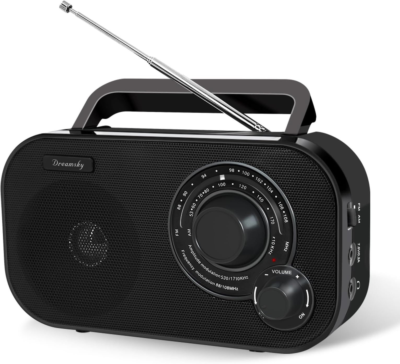 Amazon.com: DreamSky AM FM Portable Radio Plug in Wall or Battery ...