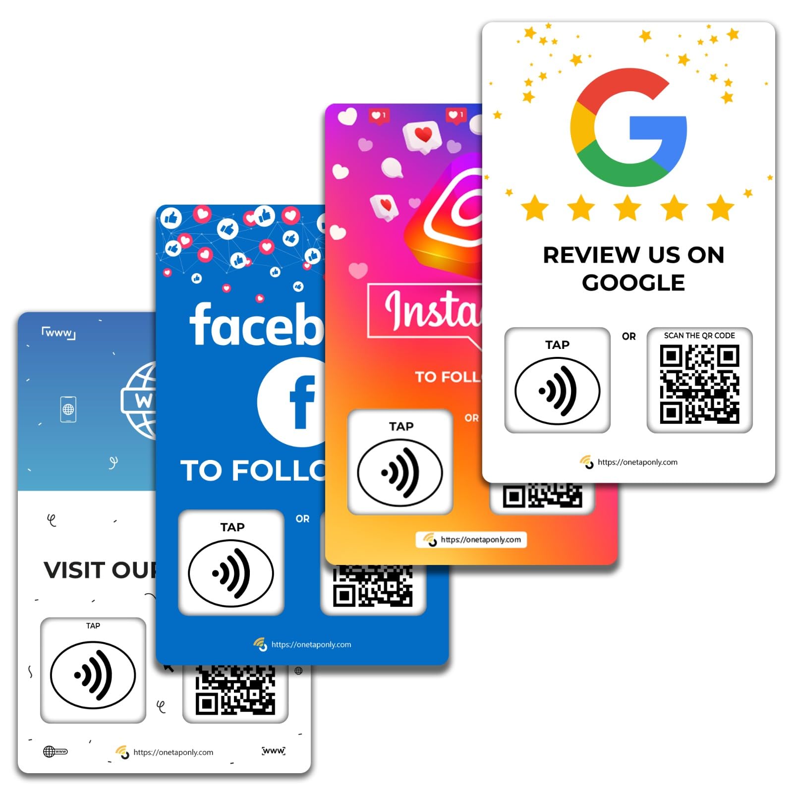 Amazon.com : Social Review Tap Card | Review QR Code | Contactless ...