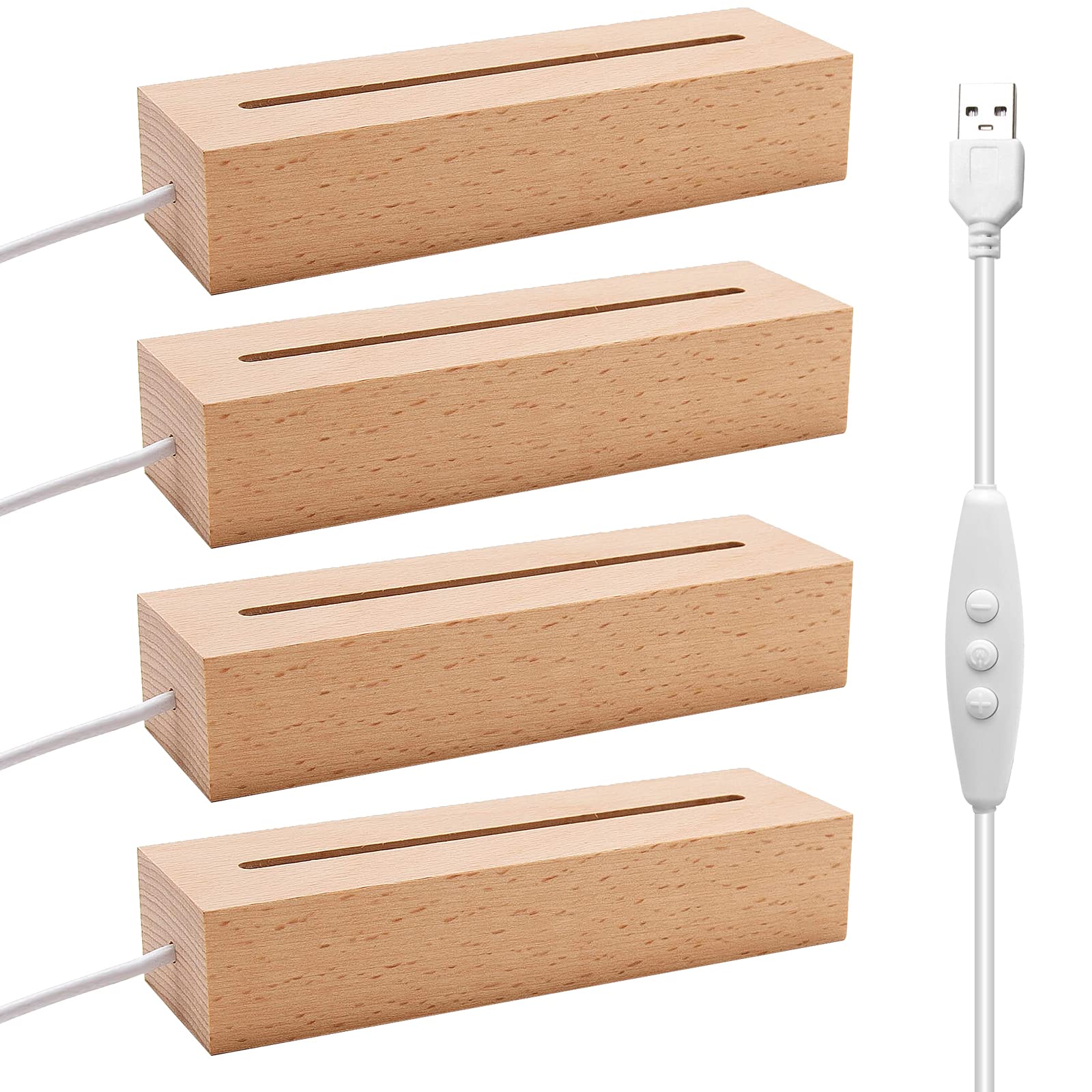 Amazon.com: EATAKWARD 4 Pcs 5.9" Wood Rectangle Light Display Pedestal ...