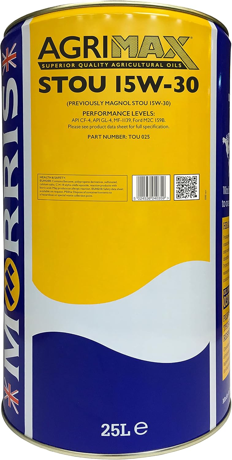Morris Agrimax STOU 15W-30 Universal Tractor Oil - 25 litres : Amazon.co.uk: Automotive