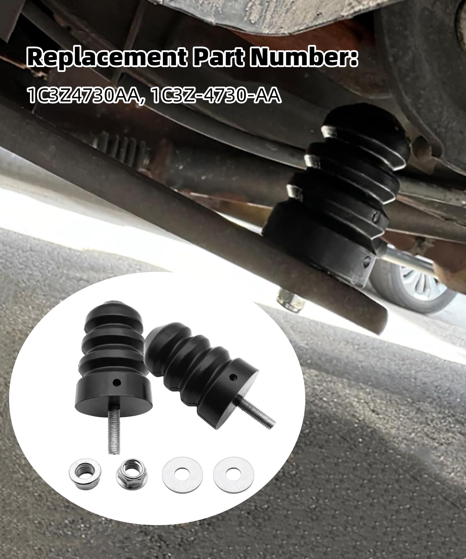 Snapklik.com : Rear Axle Leaf Spring Rubber Bumper Stop Fits For Ford ...