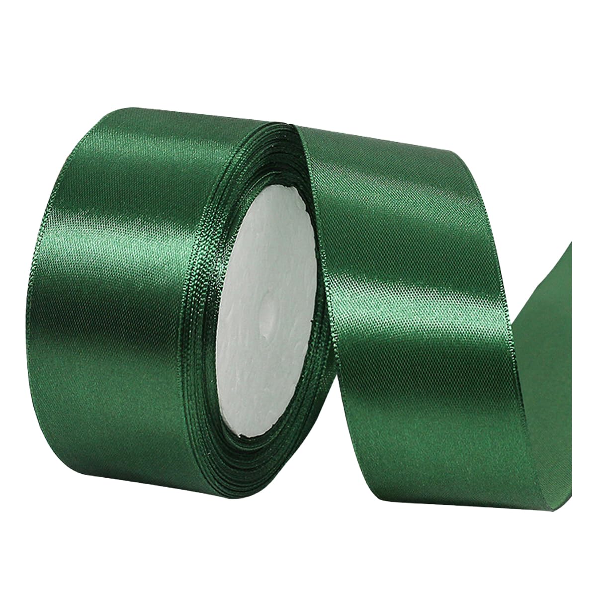 Amazon.com: Dark Green Ribbon 1-1/2 Inch, 25 Yards Forest Green Satin ...