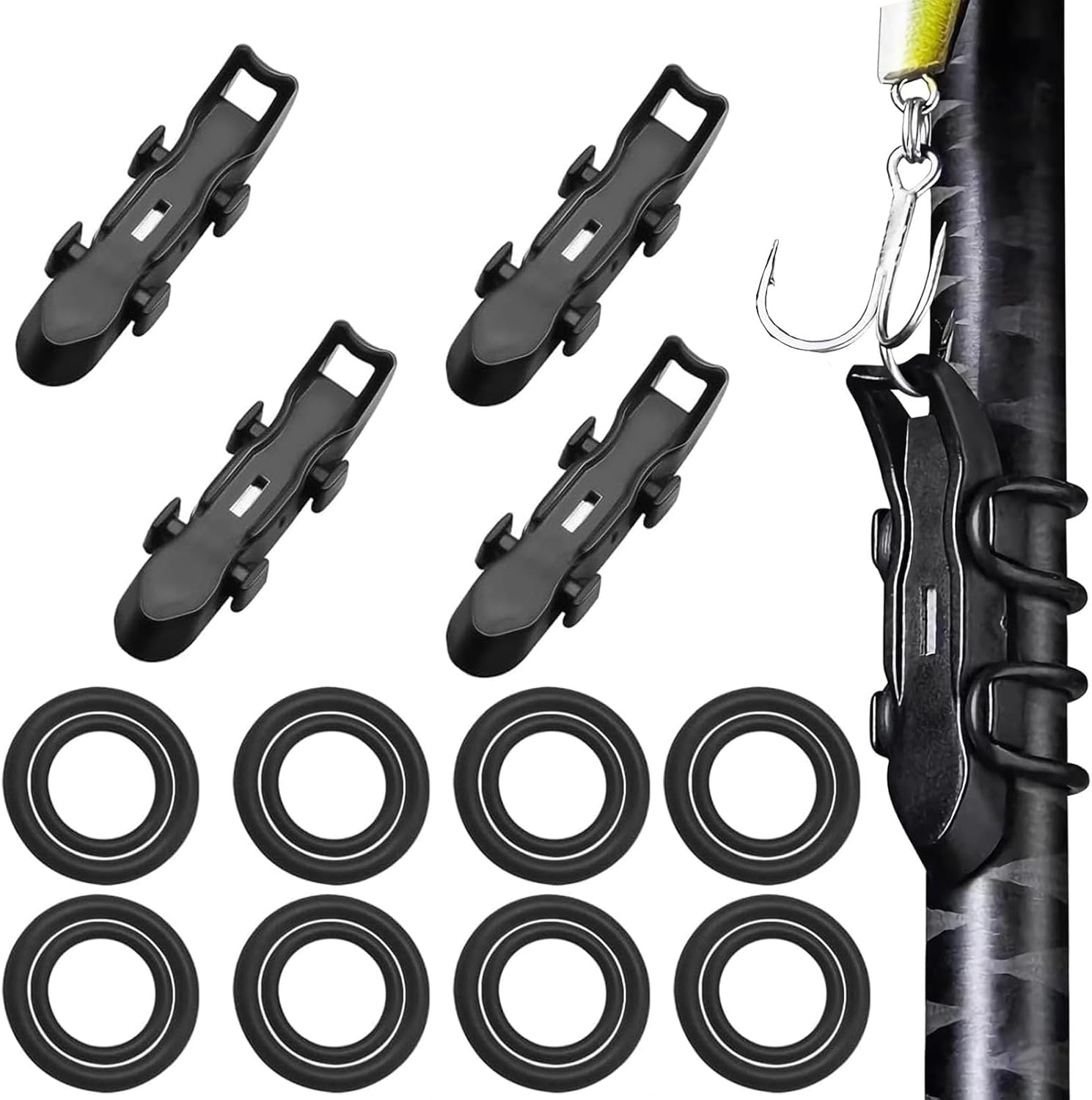 Amazon.com: Lure Magnetic Hooker, 4Pcs Hook Keeper for Fishing Rod ...