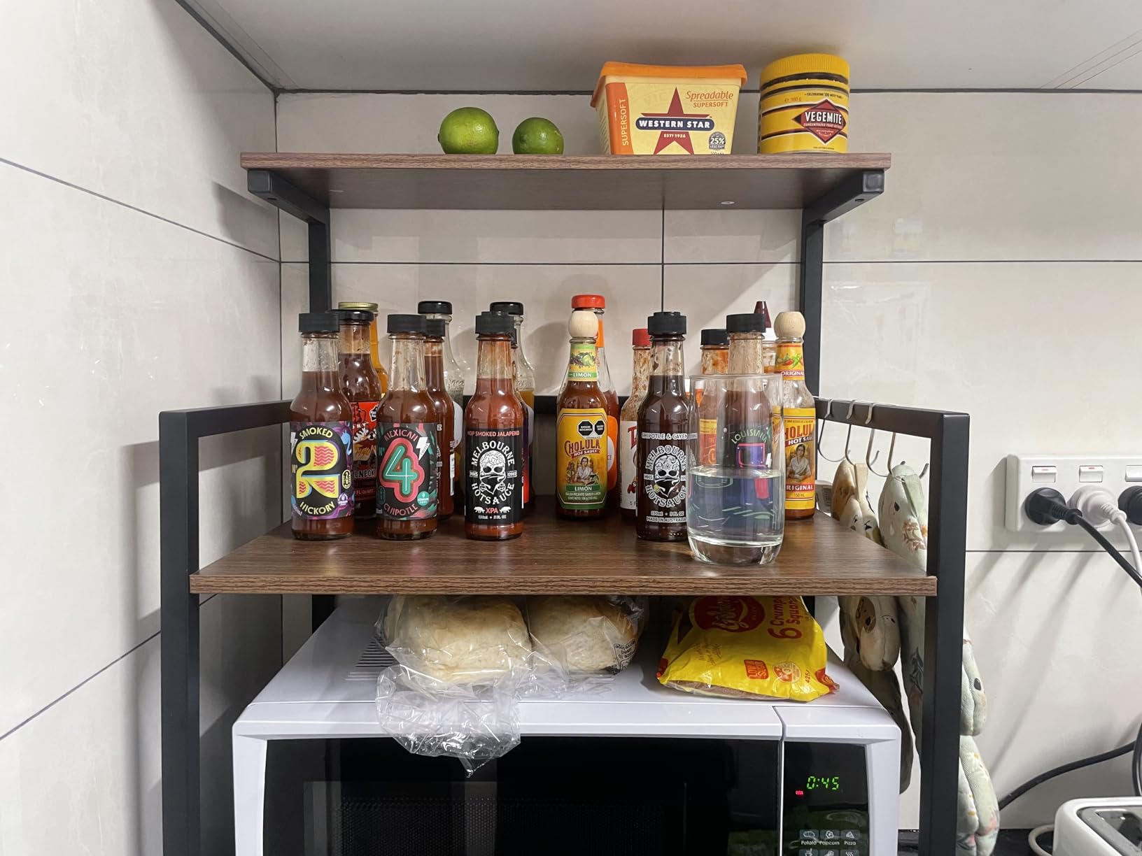 KITment 3 Tier Microwave Oven Rack Microwave Shelf Stand Stainless ...