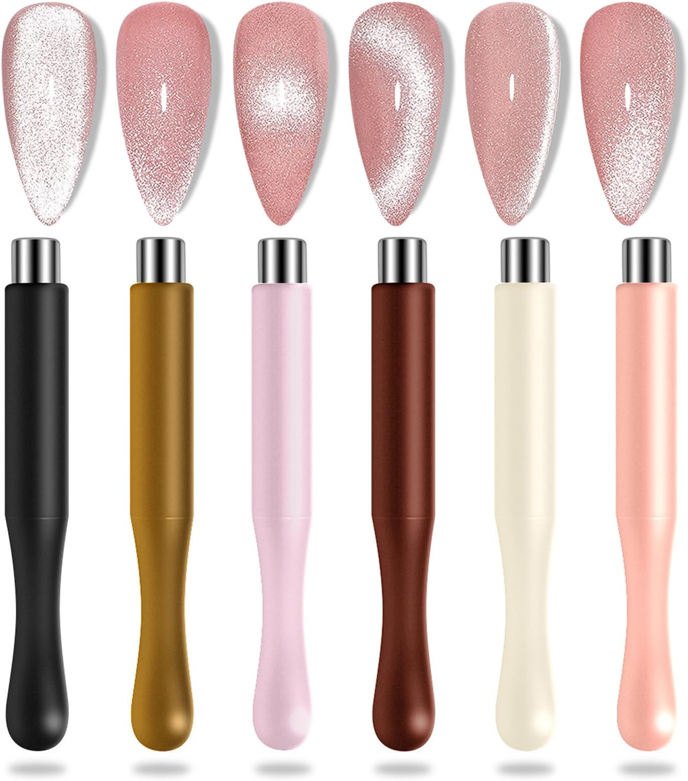 Amazon.com : JCAKES 6pcs Cat Eye Magnet for Nails Magic Cylindrical ...