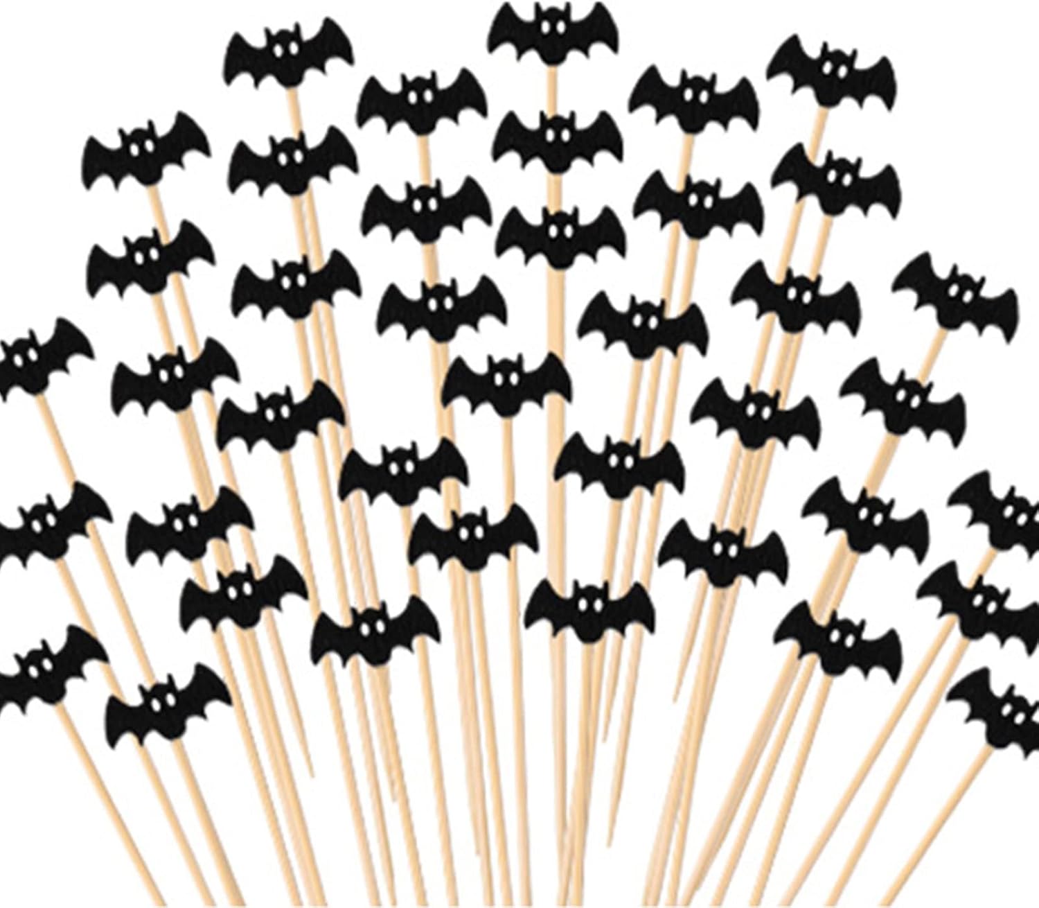 Amazon.com | 200 Pcs Halloween Cupcake Toppers Decorations Bat Cupcake ...