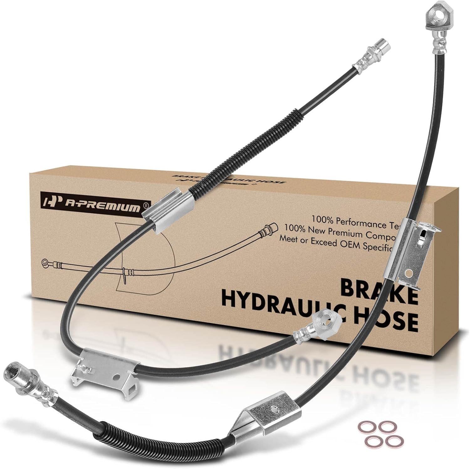 Amazon.com: A-Premium Front Side Brake Hydraulic Hoses Compatible with ...
