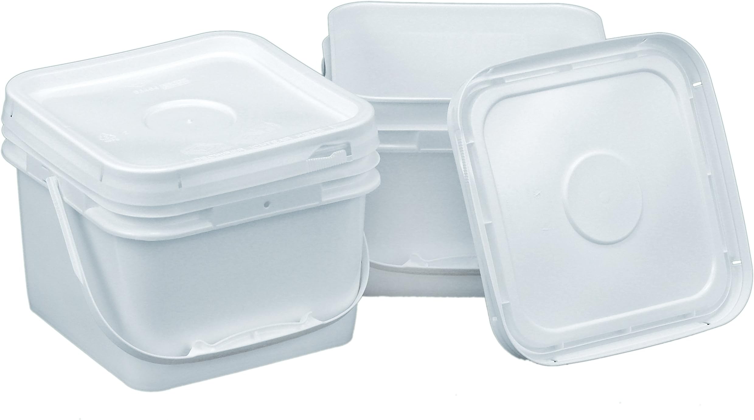 Amazon.com: AIYEGO Square 2-Gallon Bucket with White Snap-on Lid: Home ...