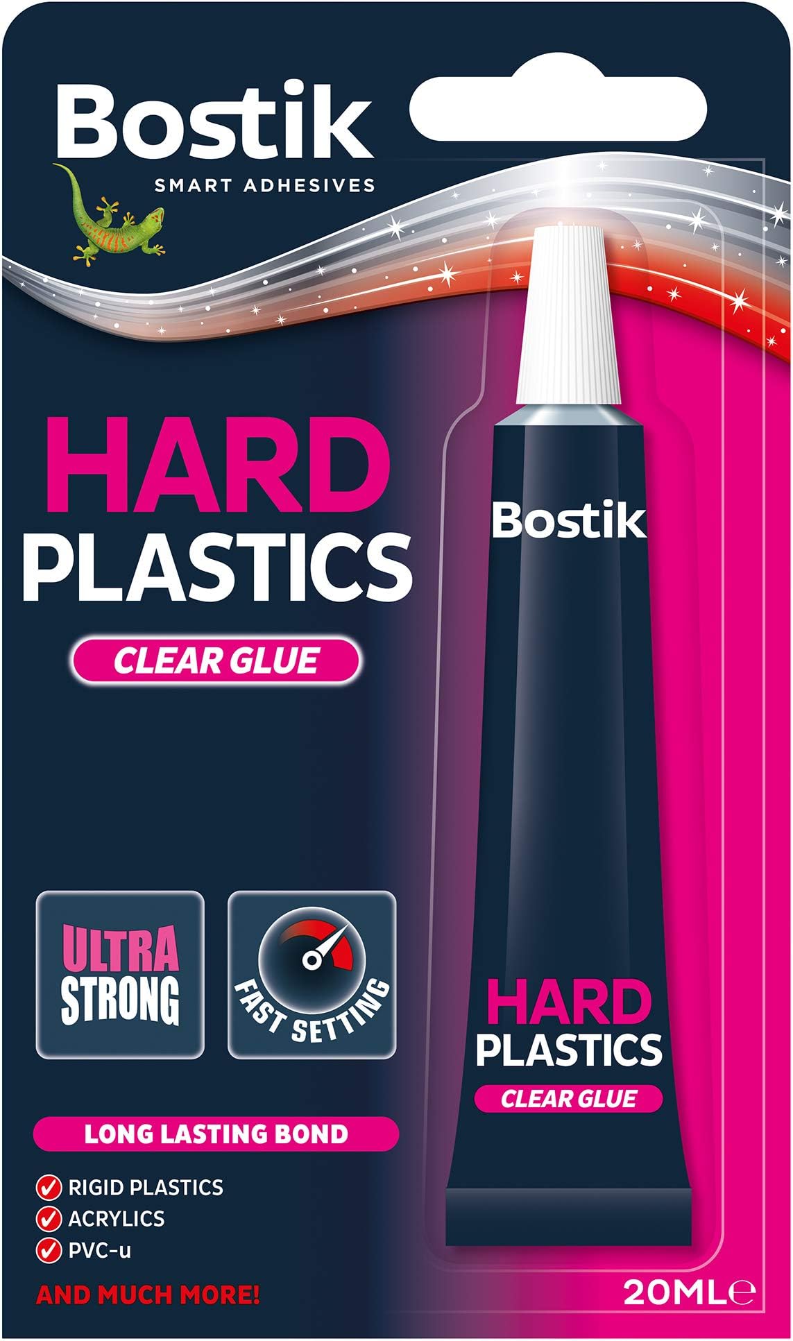Bostik Hard Plastics Clear Glue, Ultra Strong, Quick Drying Glue ...