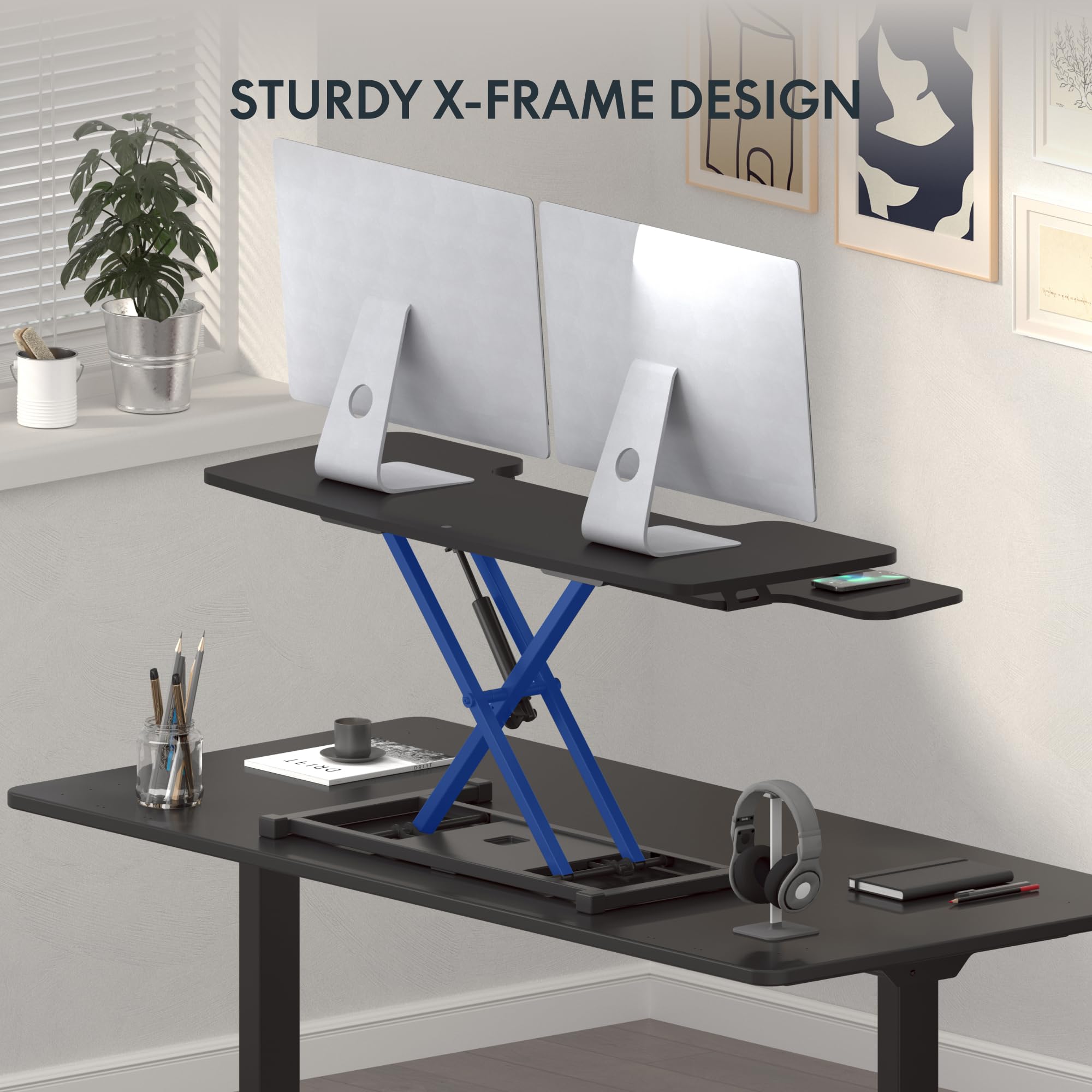 Snapklik.com : FLEXISPOT Standing Desk Converter 42 Inch Spacious Sit ...