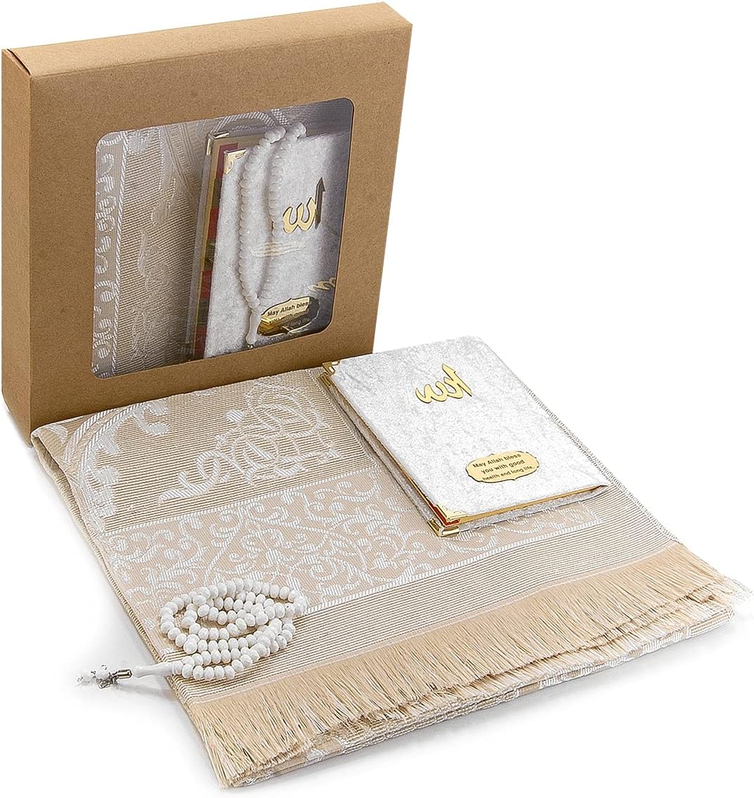 Prien Muslim Prayer Rug With Tasbih Beads and Portable Bag, Muslim Gift ...