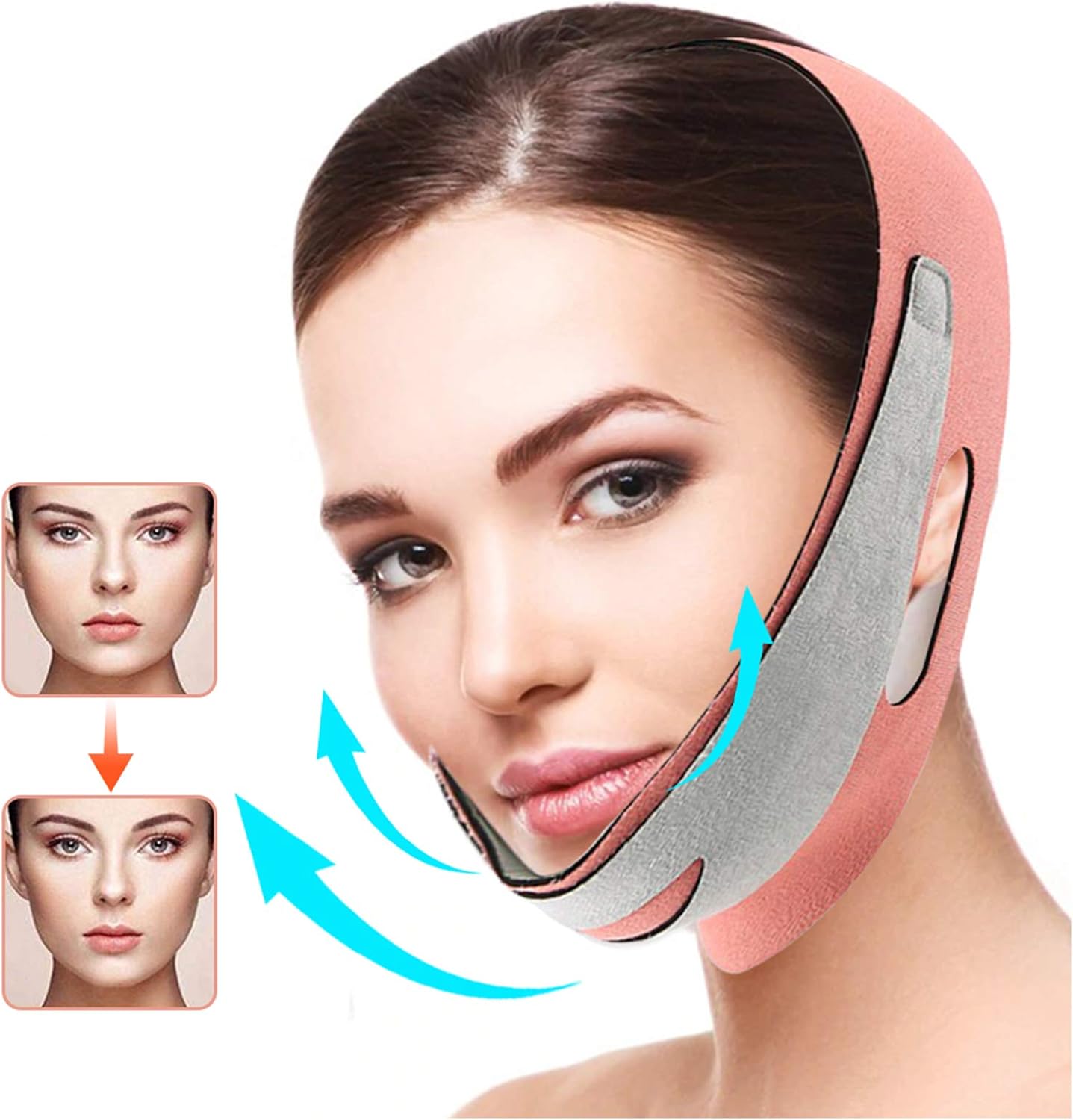 Facial Slimming Strap, 2020 Updated Lengthen Double Chin Reducer, Pain ...