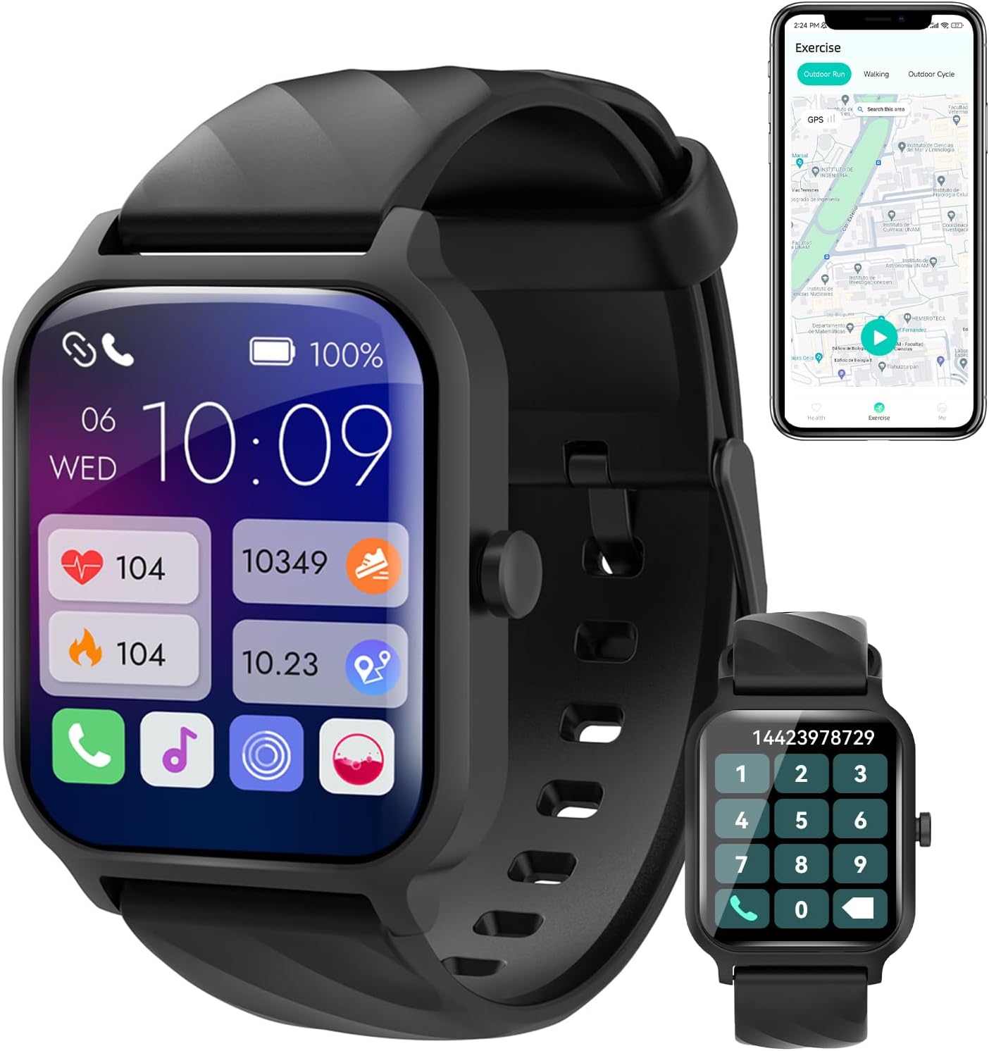 FreshFun Smartwatch 1.43" AMOLED con Llamada Bluetooth, Reloj ...