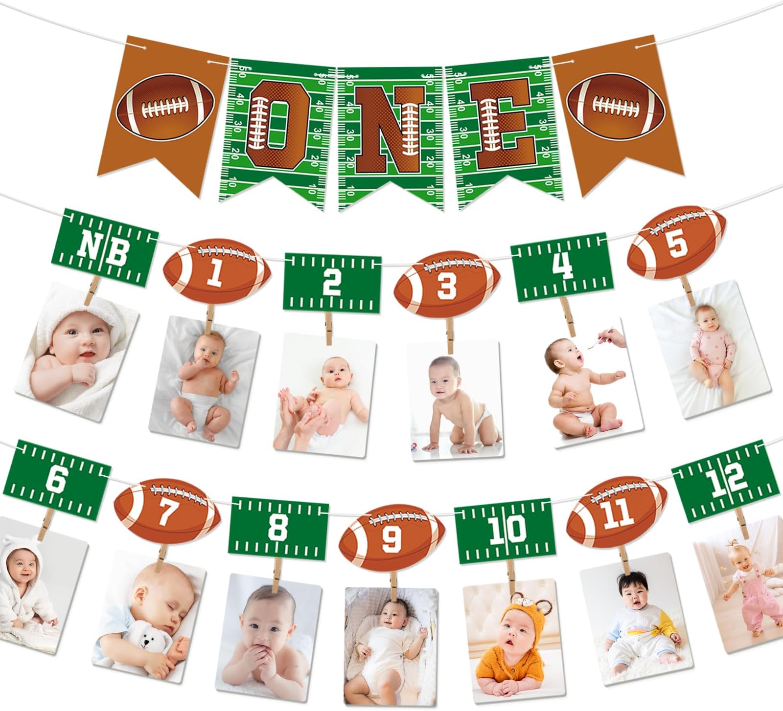 Amazon.com: Football 1st High Chair Banner,Football 1st/first Birthday ...