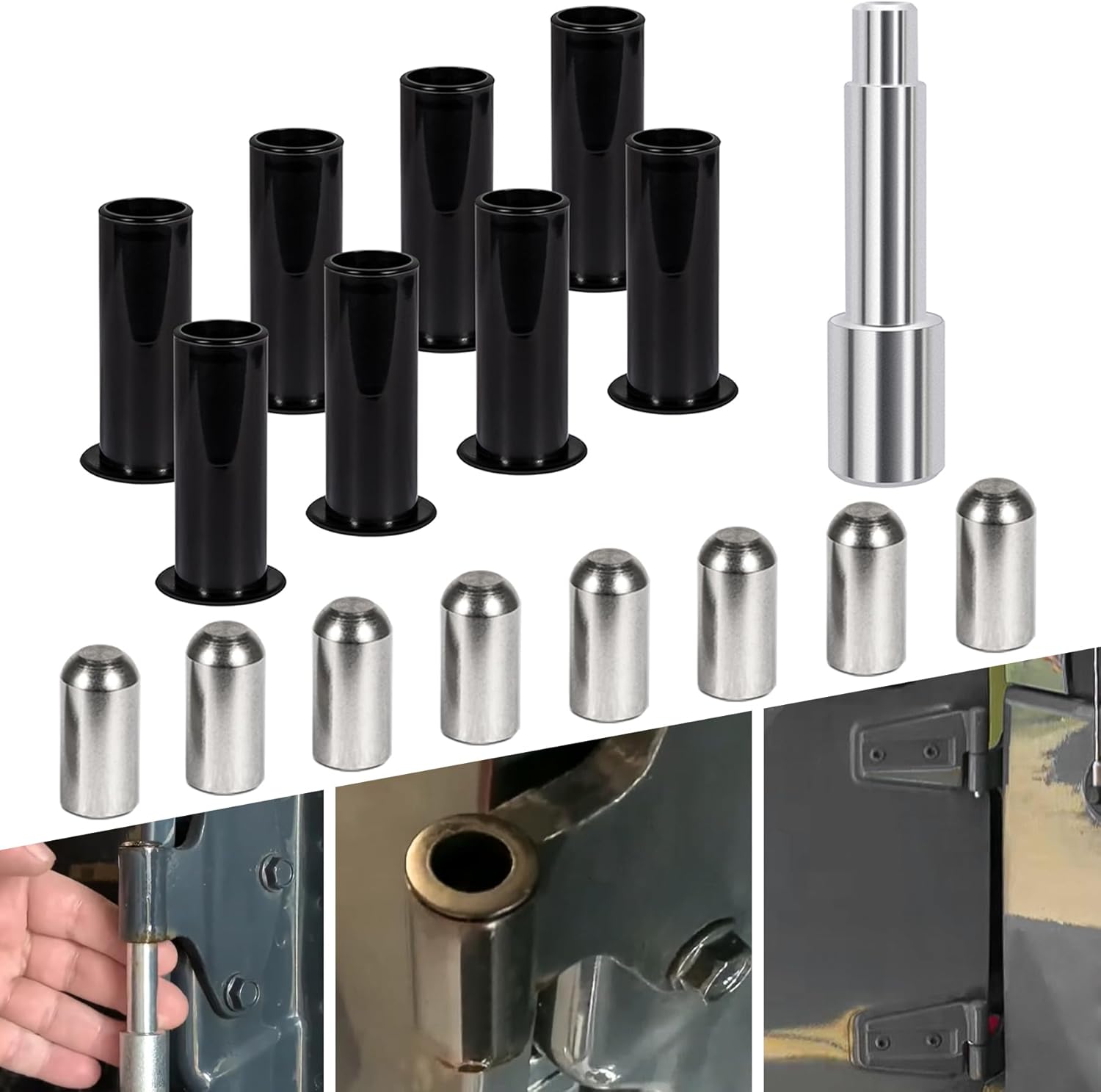 Amazon.com: V-SEK Door Pin Guides + Door Hinge Liners + Door Bushing ...