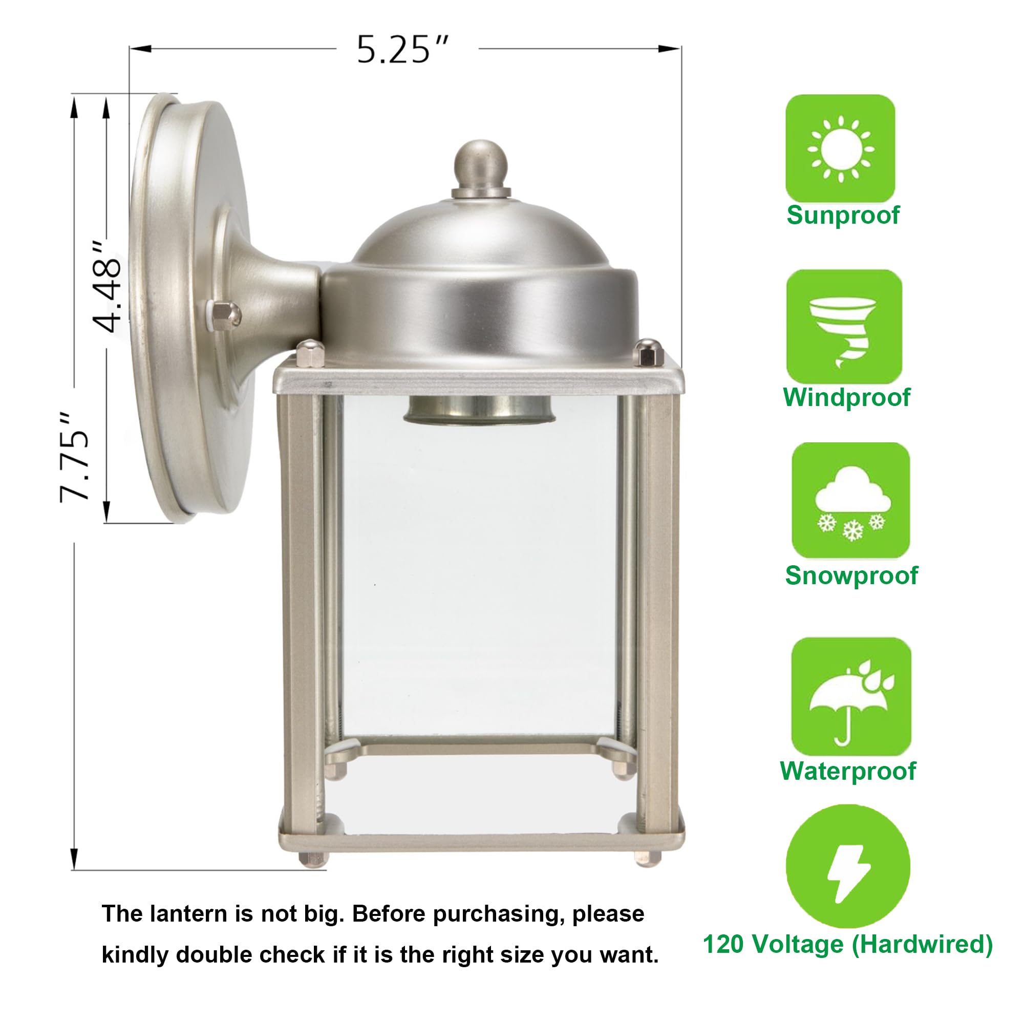 Snapklik.com : Outdoor Wall Lantern, Wall Sconce As Porch Lighting ...