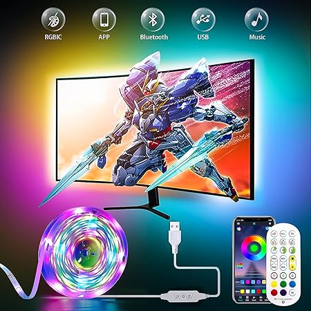 Amazon.com: Daymeet Led Lights for TV, 16.4 FT Smart LED TV Backlights ...