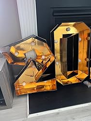 Amazon.com: Paeyeq 2024 Light Up Numbers, Black Gold Marquee 2024 ...
