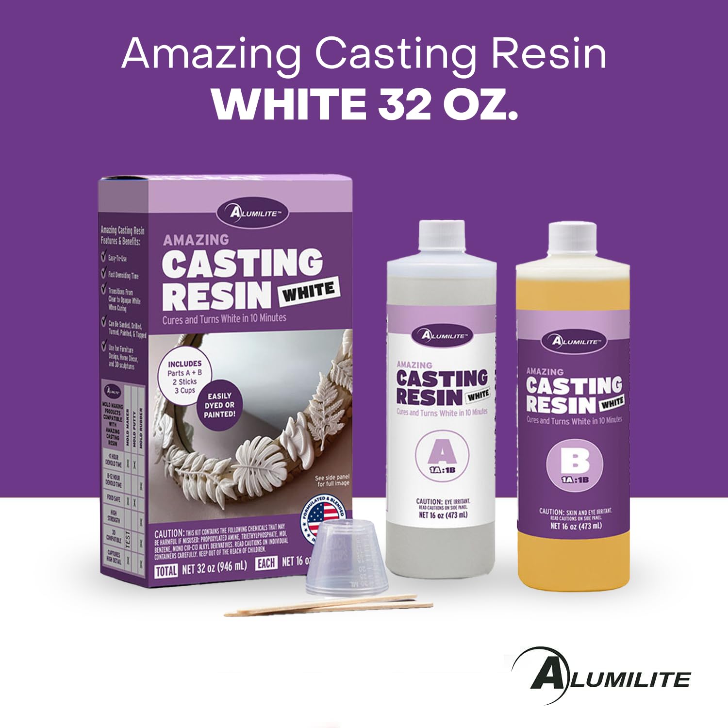 Snapklik.com : Alumilite Amazing White Casting Resin Kit, 32 Oz