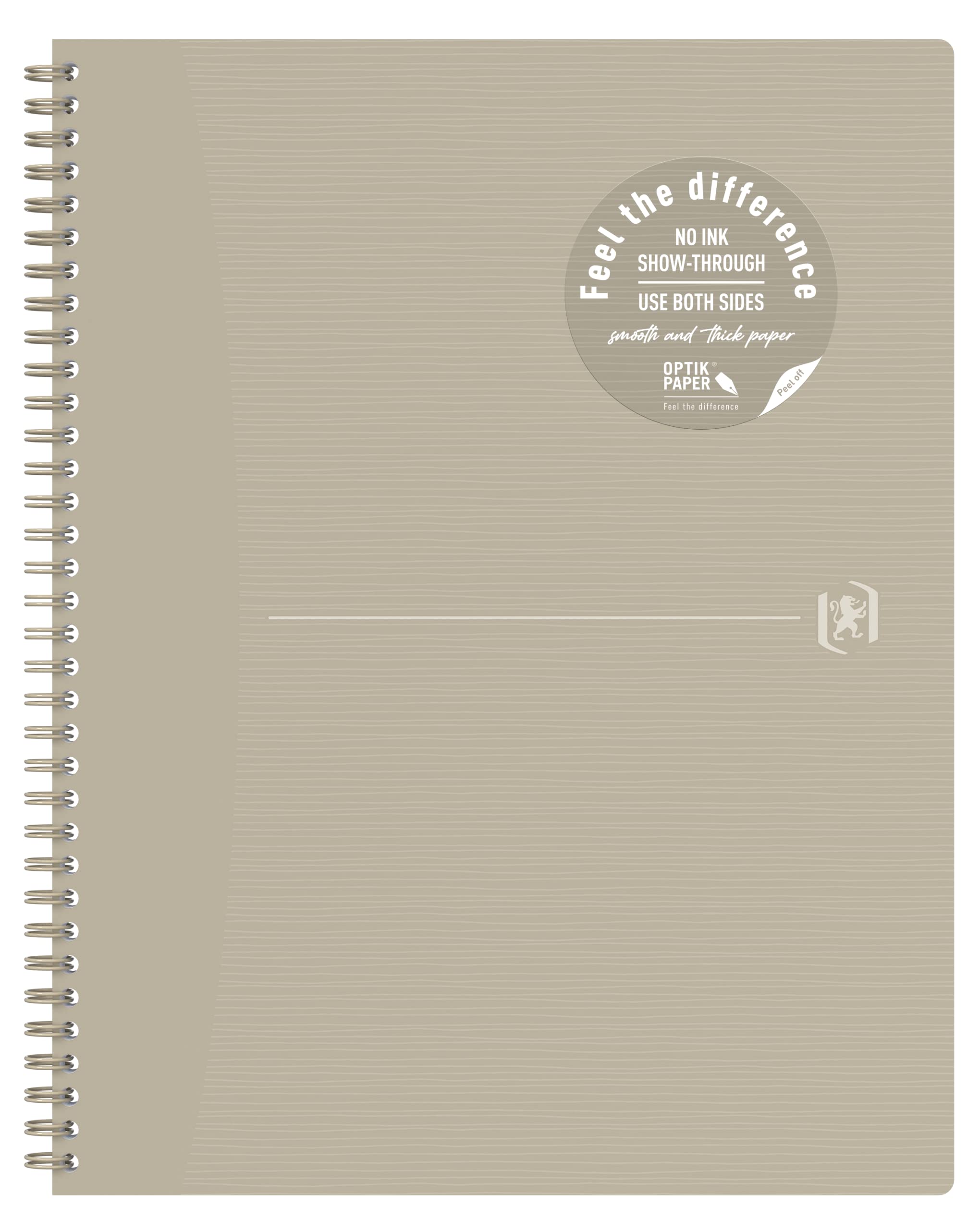 OXFORD Origins A4+ Cardboard Notebook Dual Spiral Binding 5×5 140 Pages ...