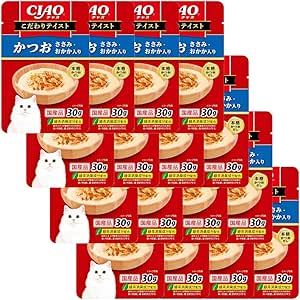 Amazon | CIAO (チャオ) こだわりテイスト かつお ささみ・おかか入り 30g 16個セット | チャオ (CIAO) | ウェット 通販