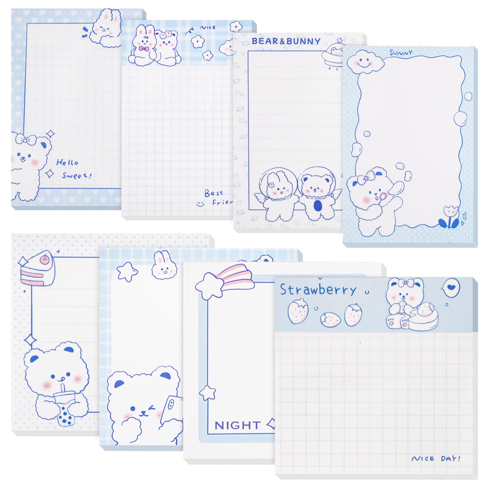 640 Pcs Cute Sticky Notes, Self-Stick Note Pads, Funny Sticky Notes ...