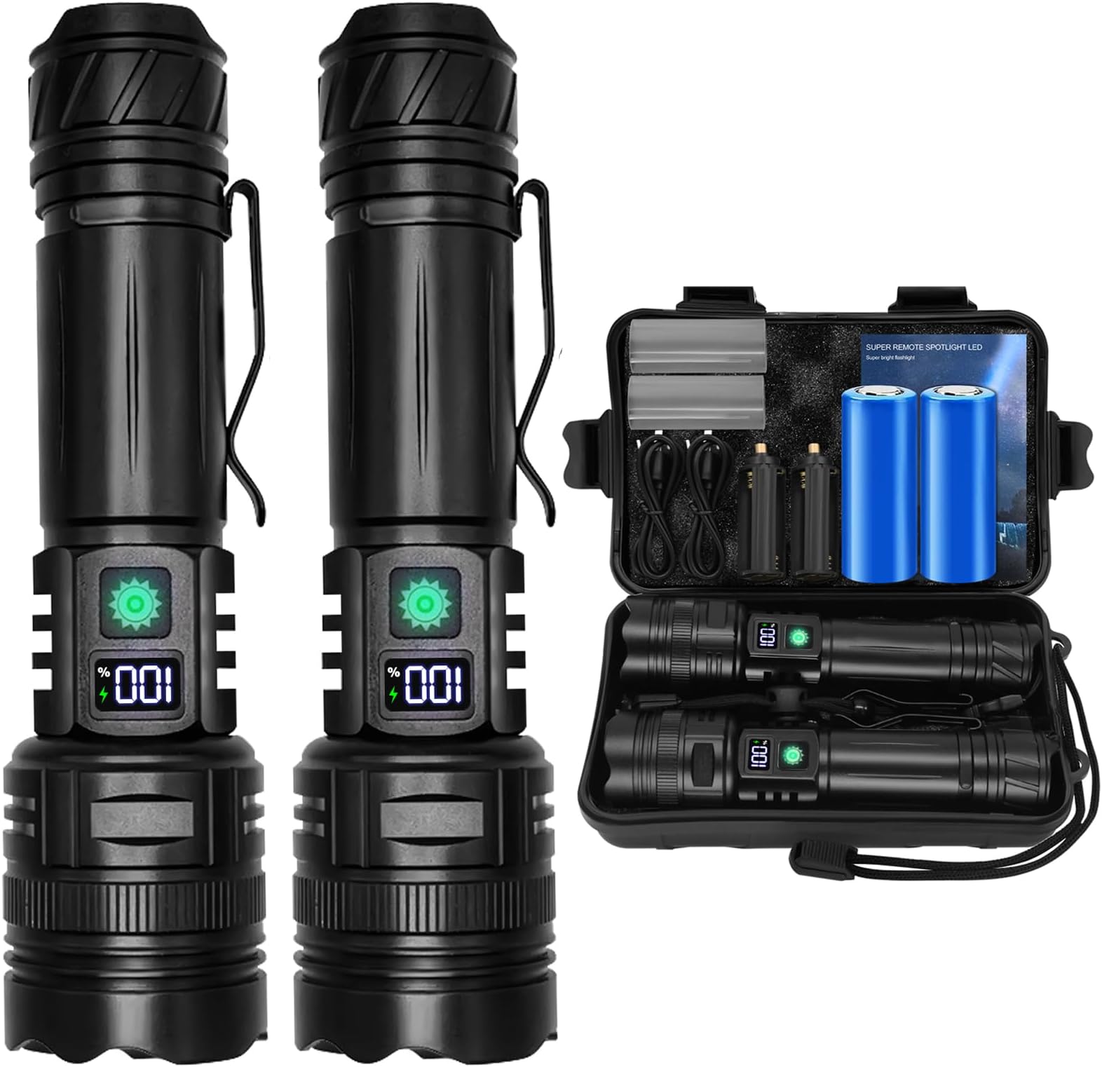 BEYSTE Torcia LED Potente Professionale, 30000 Lumen Torcia LED ...