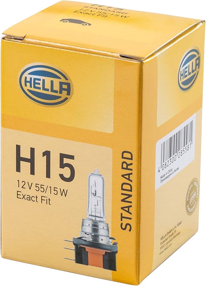 HELLA 8GJ 168 119-001 Bulb - H15 - Standard - 12V - 55/15W - Socket ...